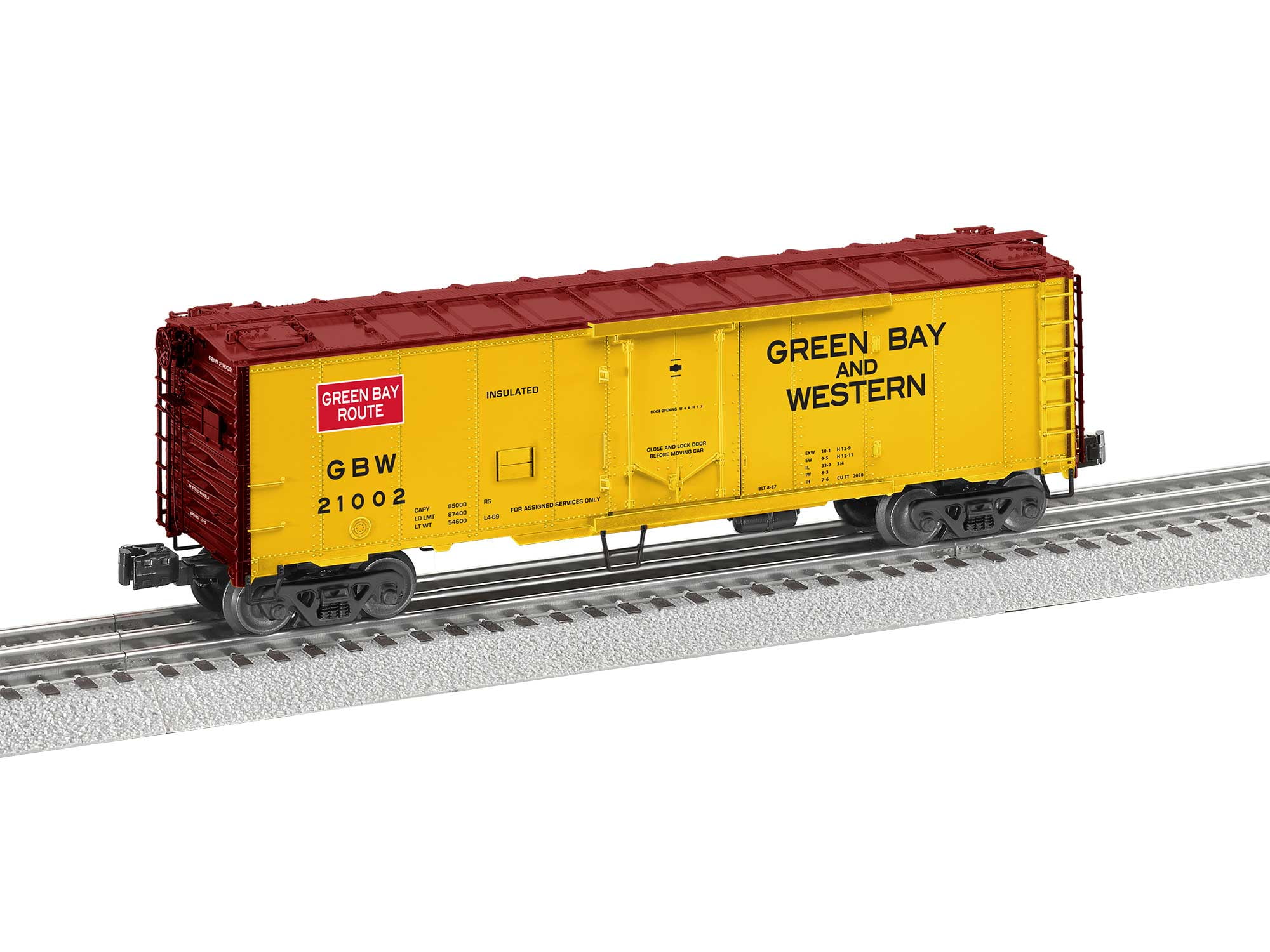 Lionel Green Bay & Western 40' Plug Door Reefer #21002 O Gauge ...