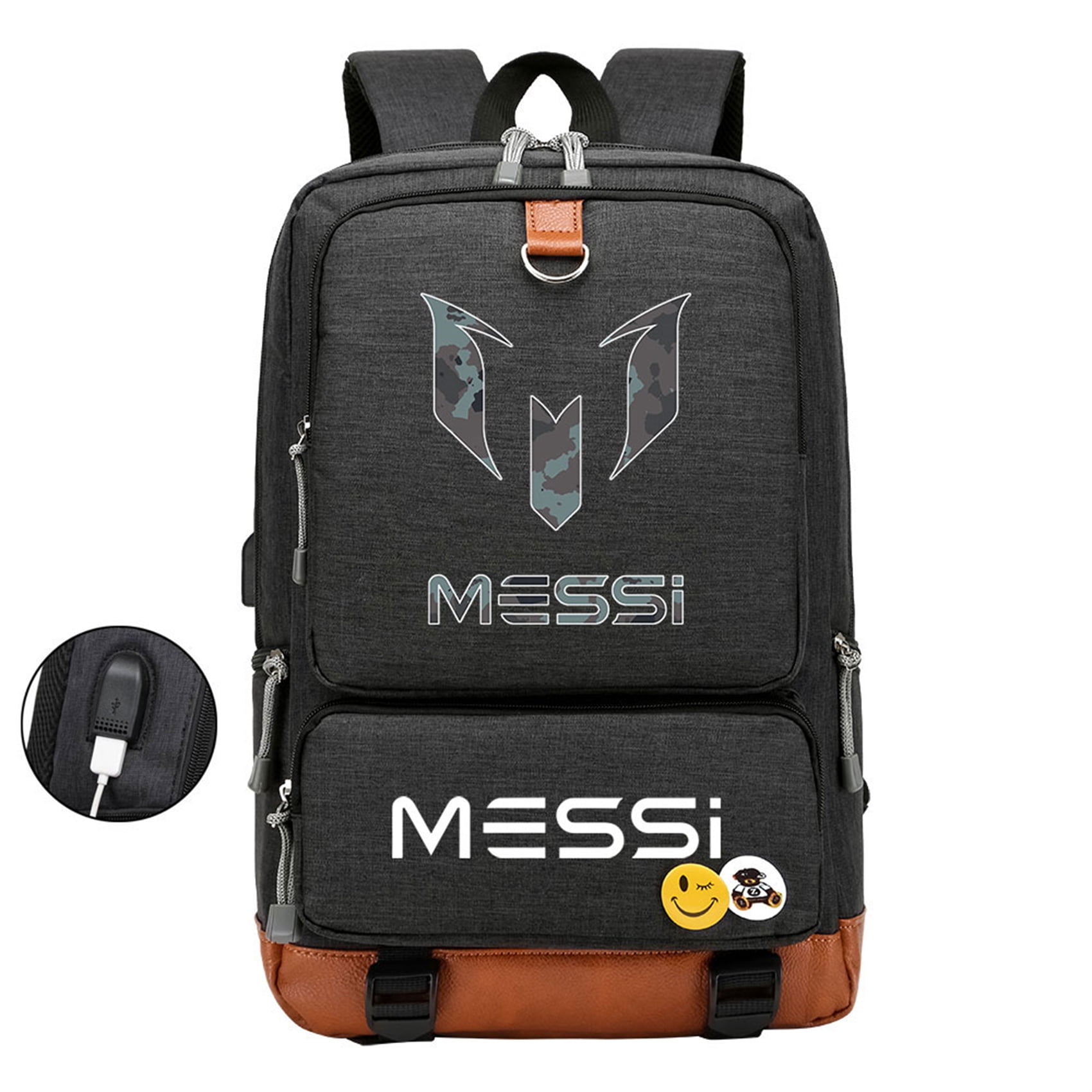Lionel_Messi_10 Basic Knapsack Lightweight Student Bookbag-Wearproof ...