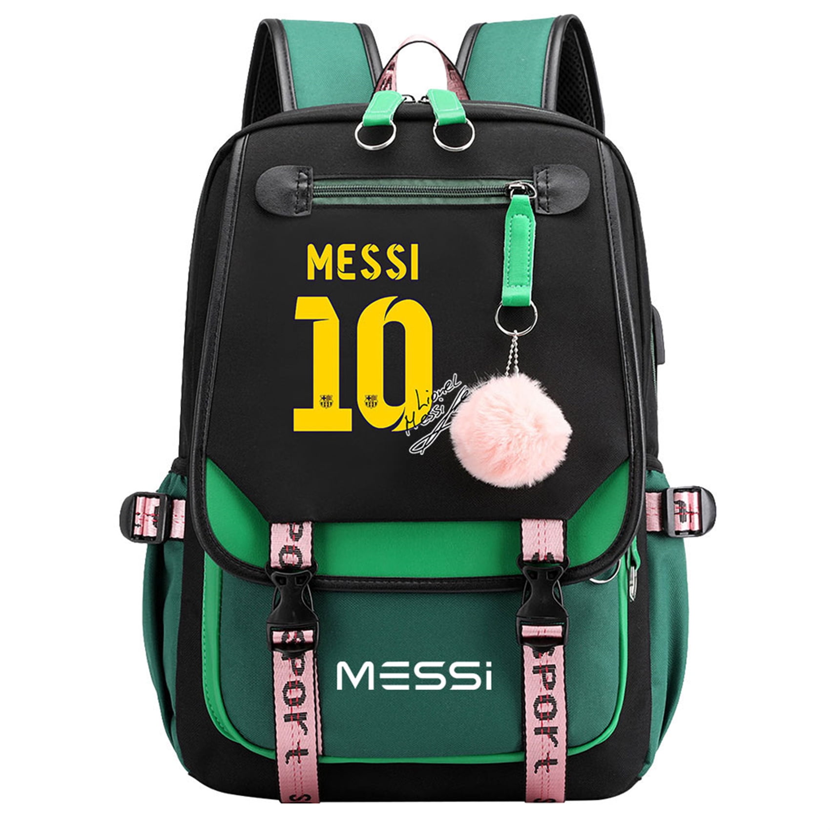 Lionel Messi_10 Classic Student Book Bag Football Star Canvas Daypack ...