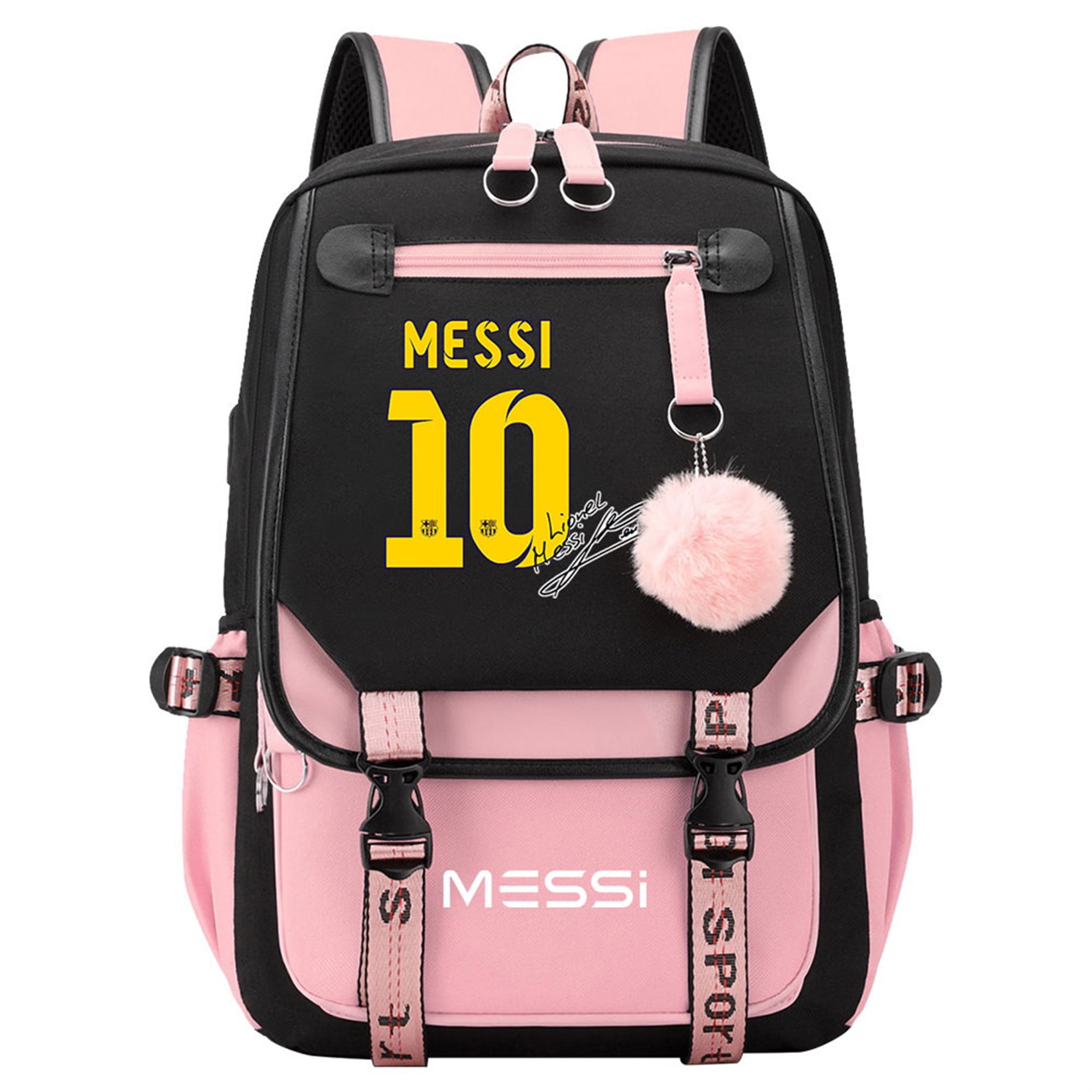 Lionel Messi_10 Classic Student Book Bag Football Star Canvas Daypack ...