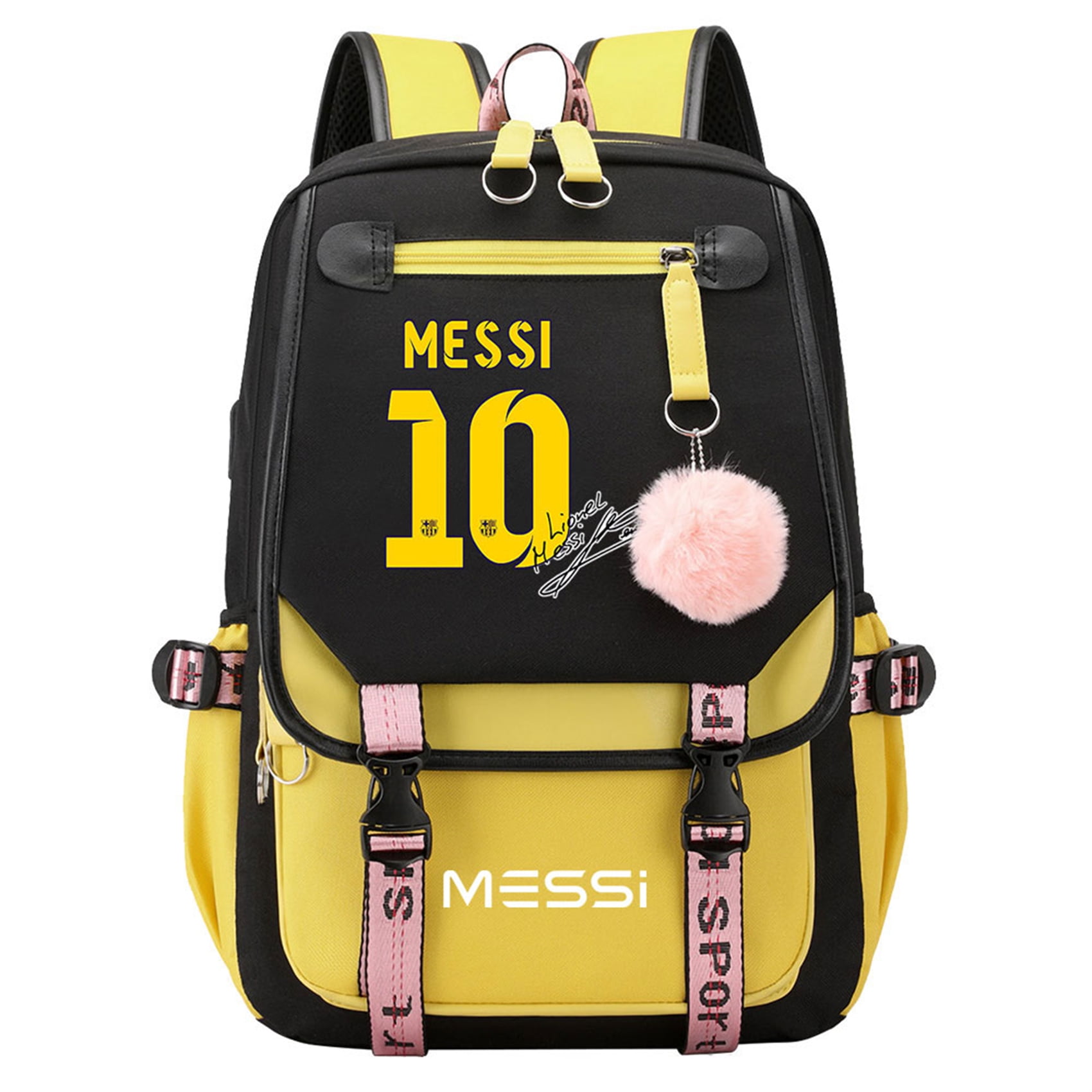 Lionel Messi_10 Classic Student Book Bag Football Star Canvas Daypack ...
