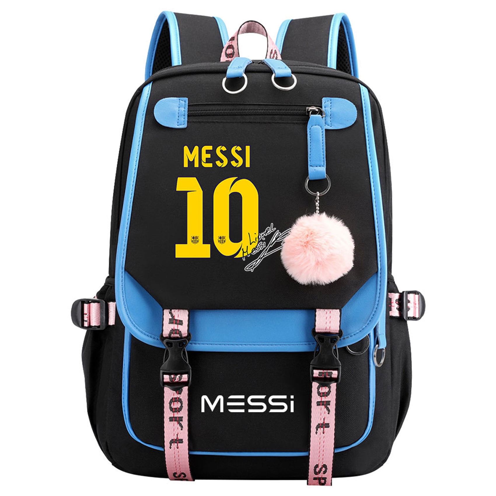 Lionel Messi_10 Classic Student Book Bag Football Star Canvas Daypack ...