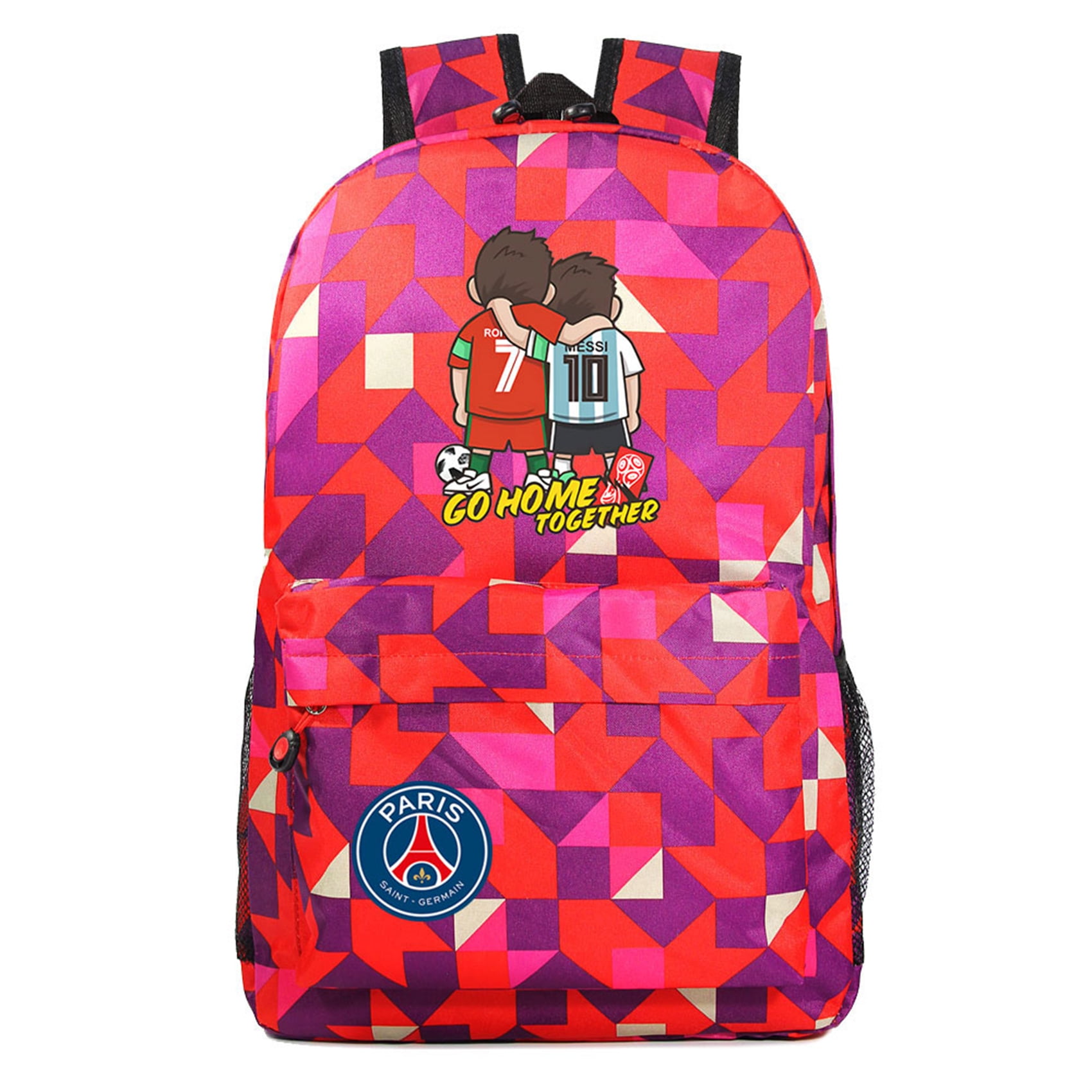 Lionel Messi_10 Graphic Daily Knapsack Student Canvas Bookbag-Large ...