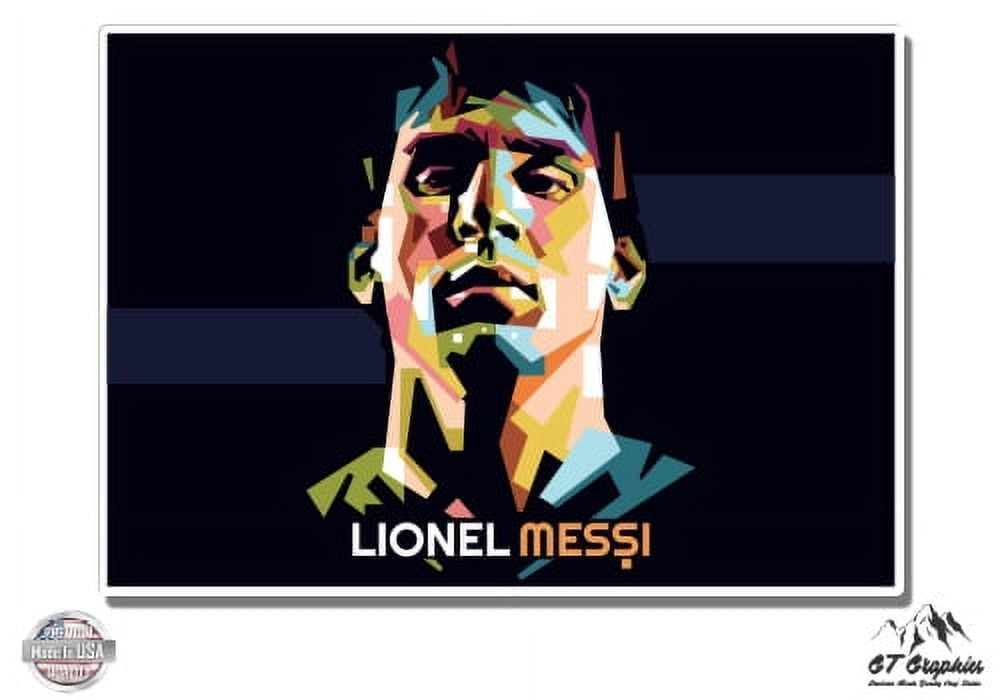 Lionel Messi - 3" Vinyl Sticker - For Car Laptop I-Pad Phone Helmet ...