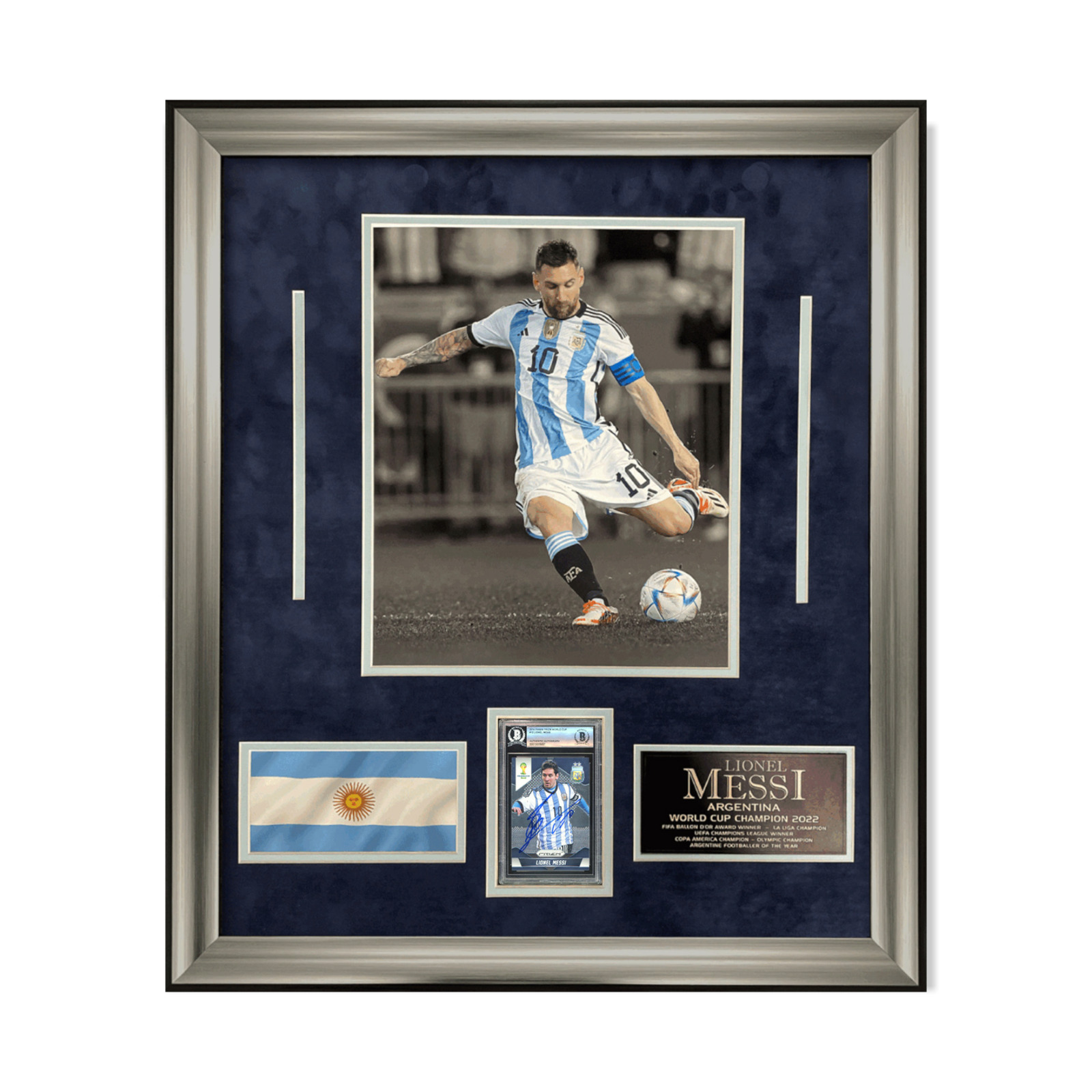 Lionel Messi Argentina Autographed 2014 Panini Prizm World Cup Card ...