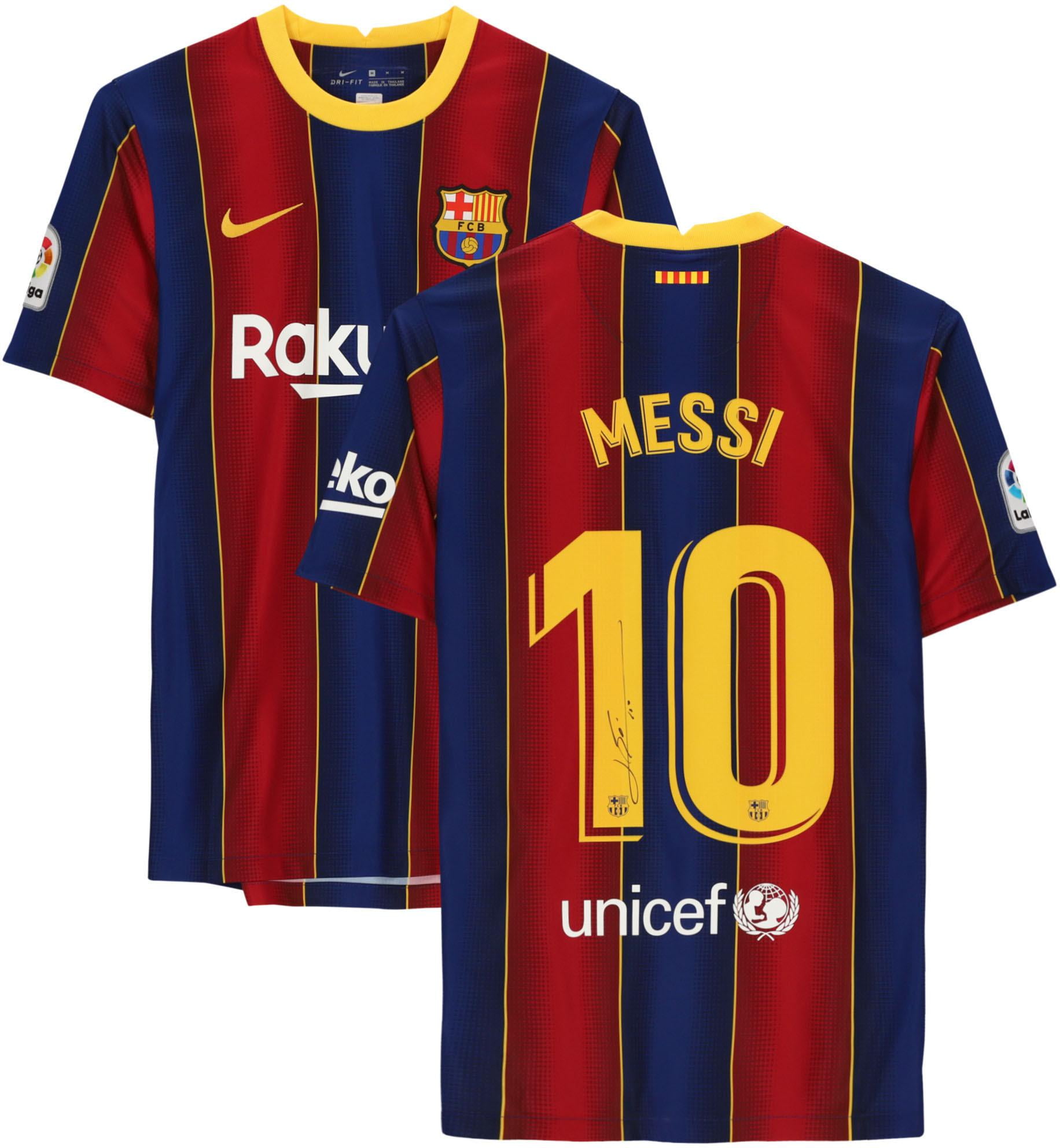 Lionel Messi Barcelona Autographed 2020-2021 Home Jersey - Fanatics ...