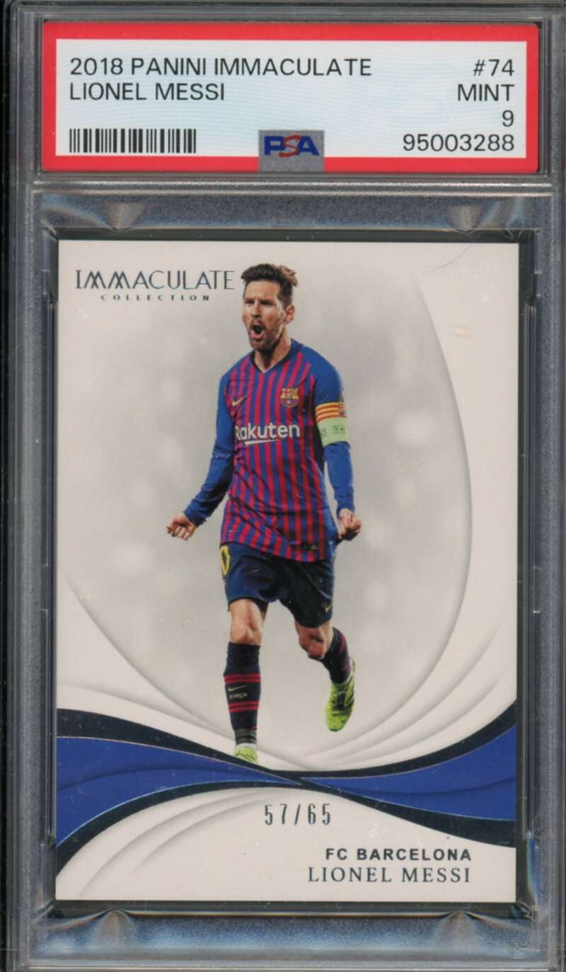 Lionel Messi Card 2018 Panini Immaculate (pop 4) #74 PSA 9 - Walmart.com