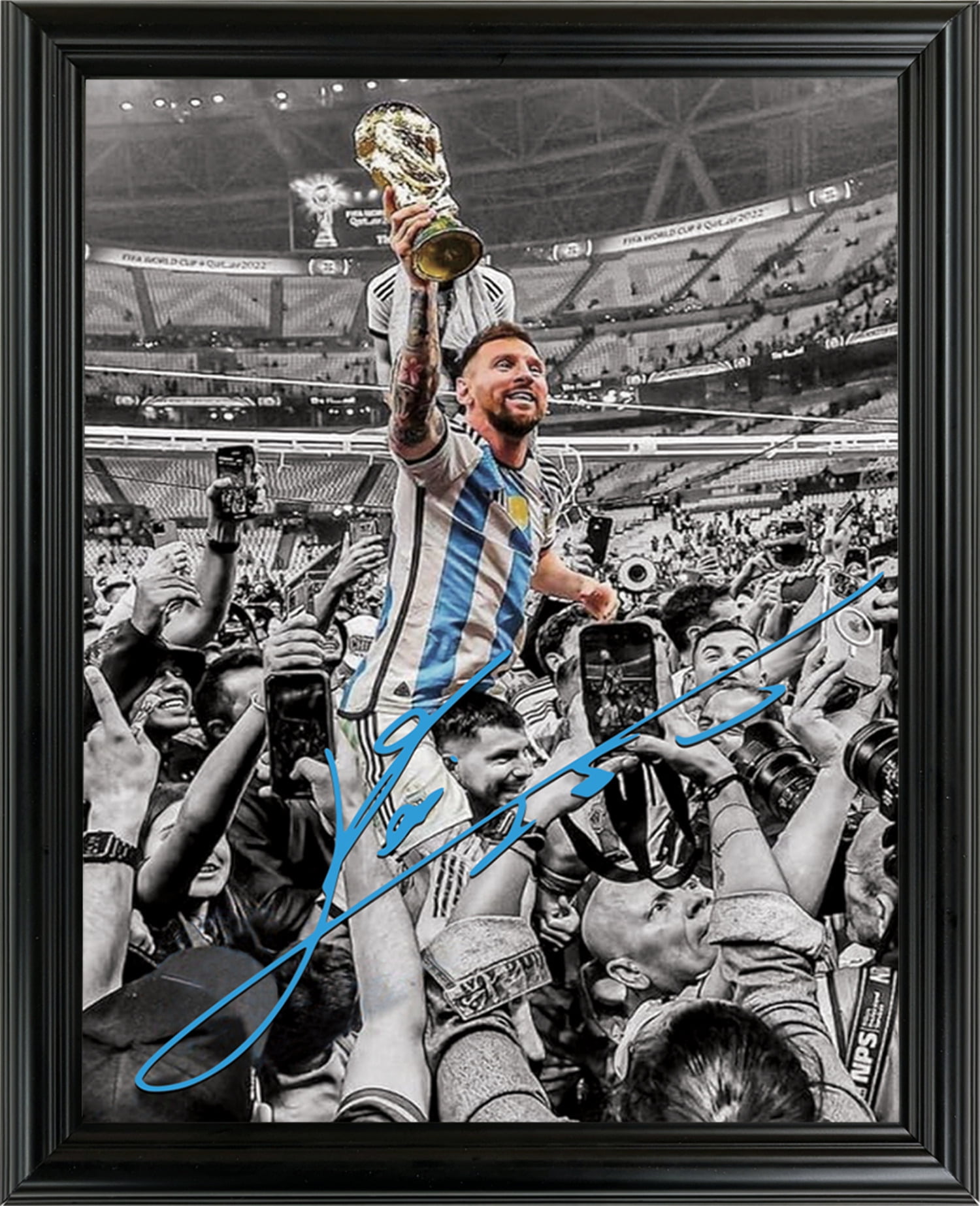 Lionel Messi Framed Sports Art Photo - Walmart.com