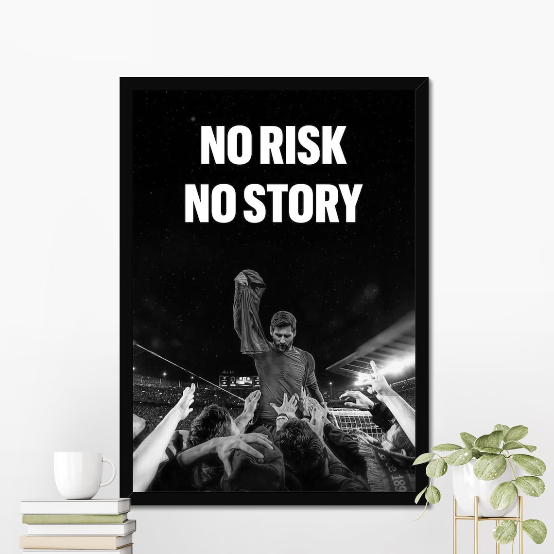 Lionel Messi Motivational, Inspirational Wall Art, Home Gym Decor ...