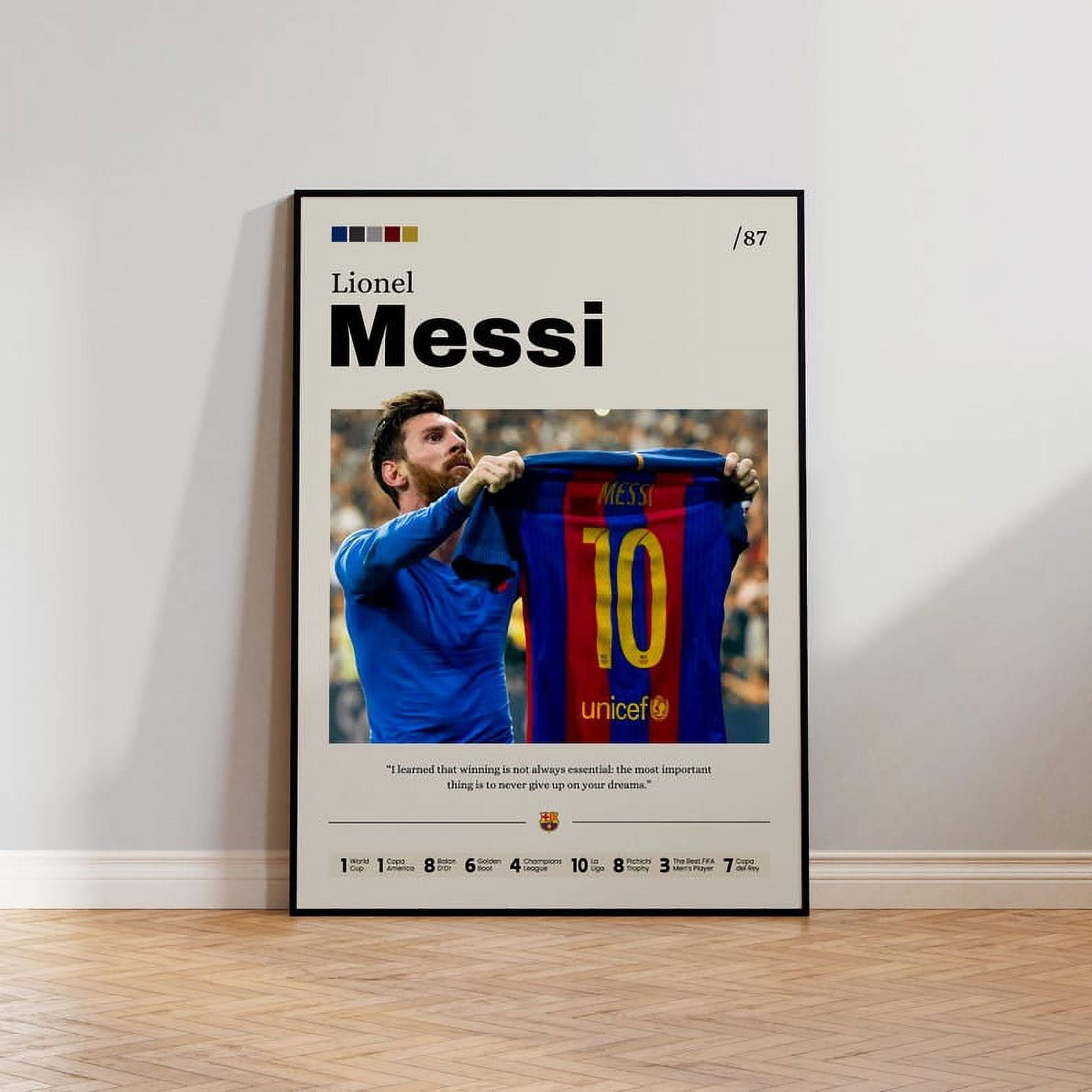 Lionel Messi Poster, Messi Soccer Print Decor, FC Barcelona Poster ...