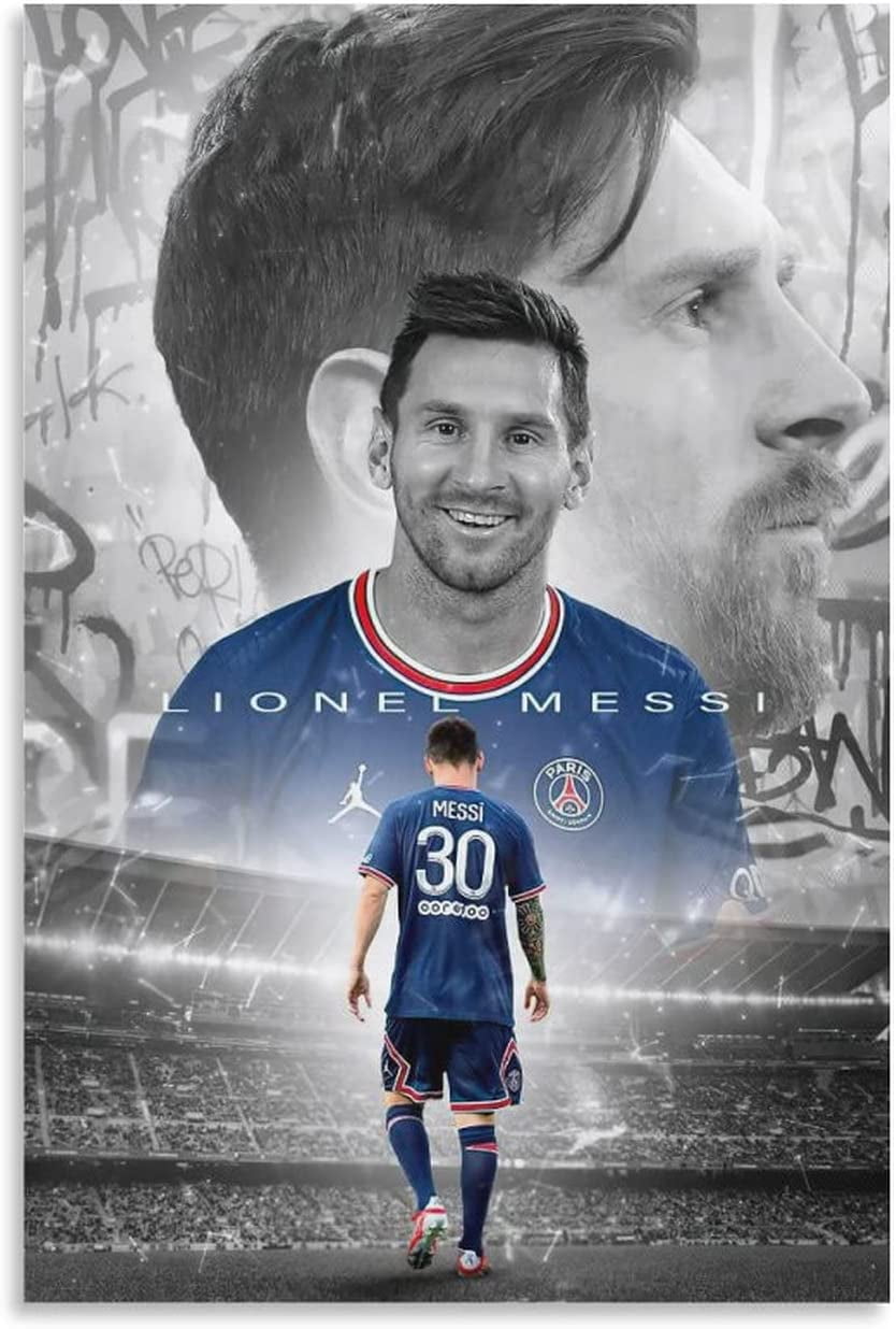 Lionel Messi Poster PSG Creative Art Printed decorative paintings ...