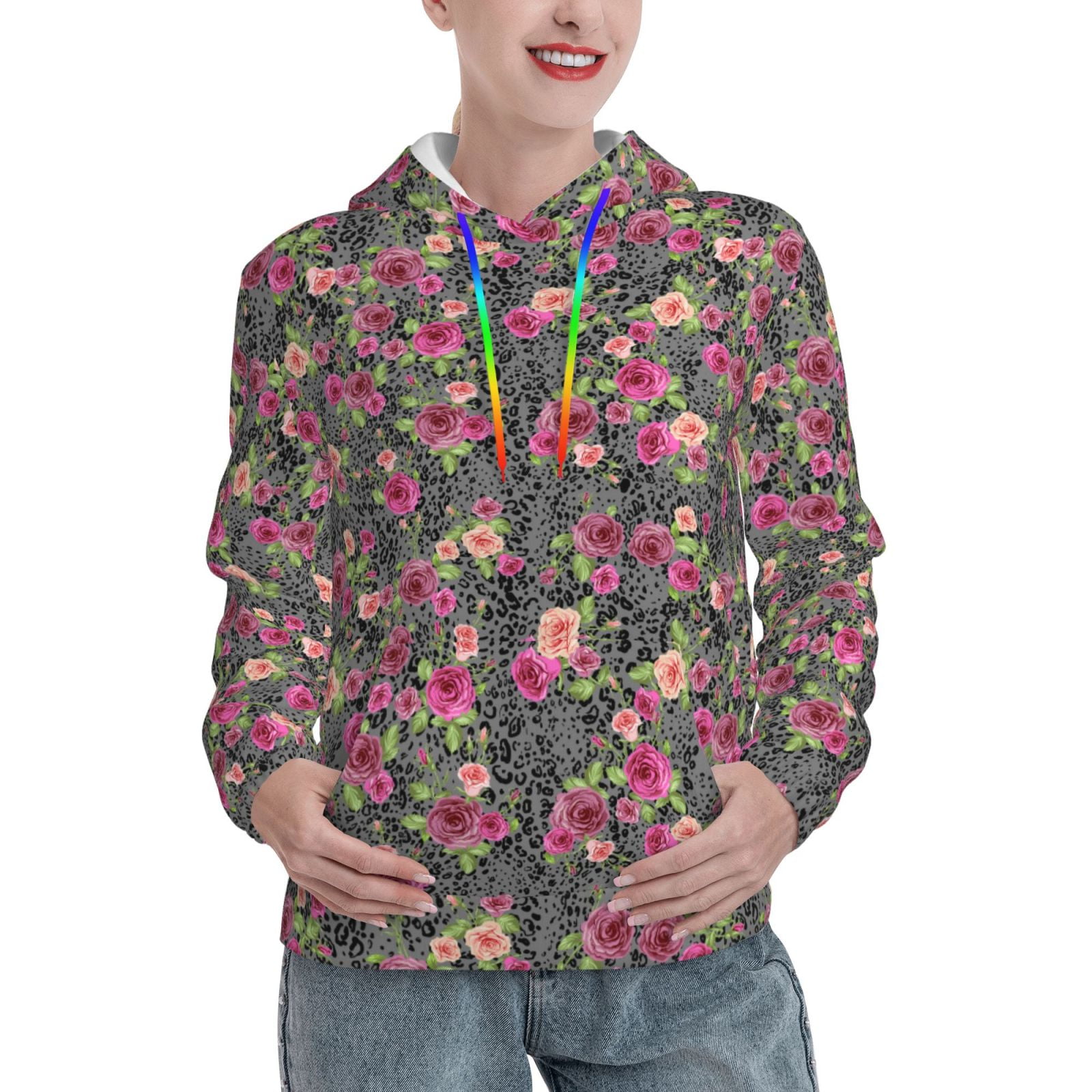 Haiem Rose Mix Leopard for Men's Fashion Hoodies & Sweatshirts with ...