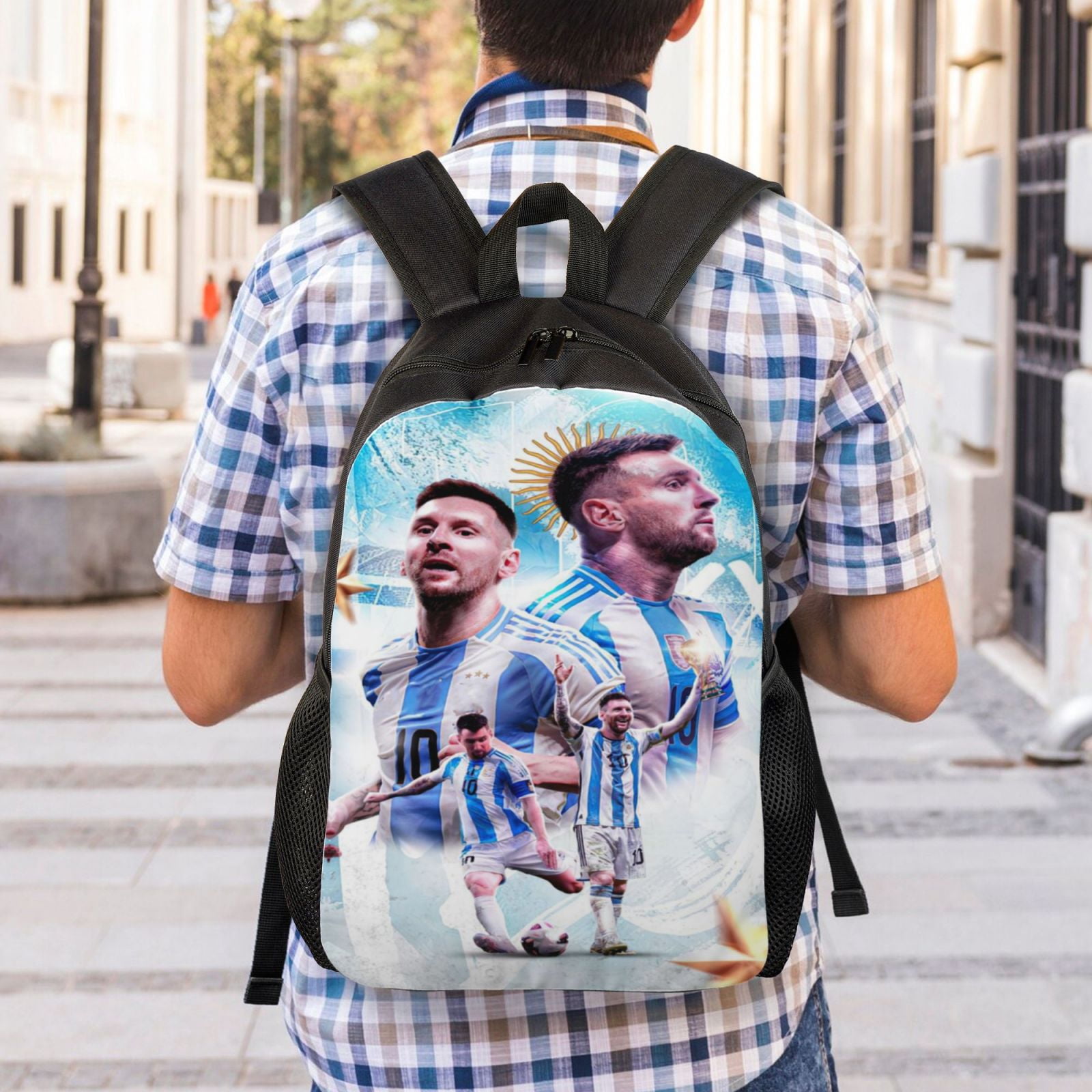 Lionel Messis Backpack Oxford 15" Laptop Large Capacity Travel Bag For ...