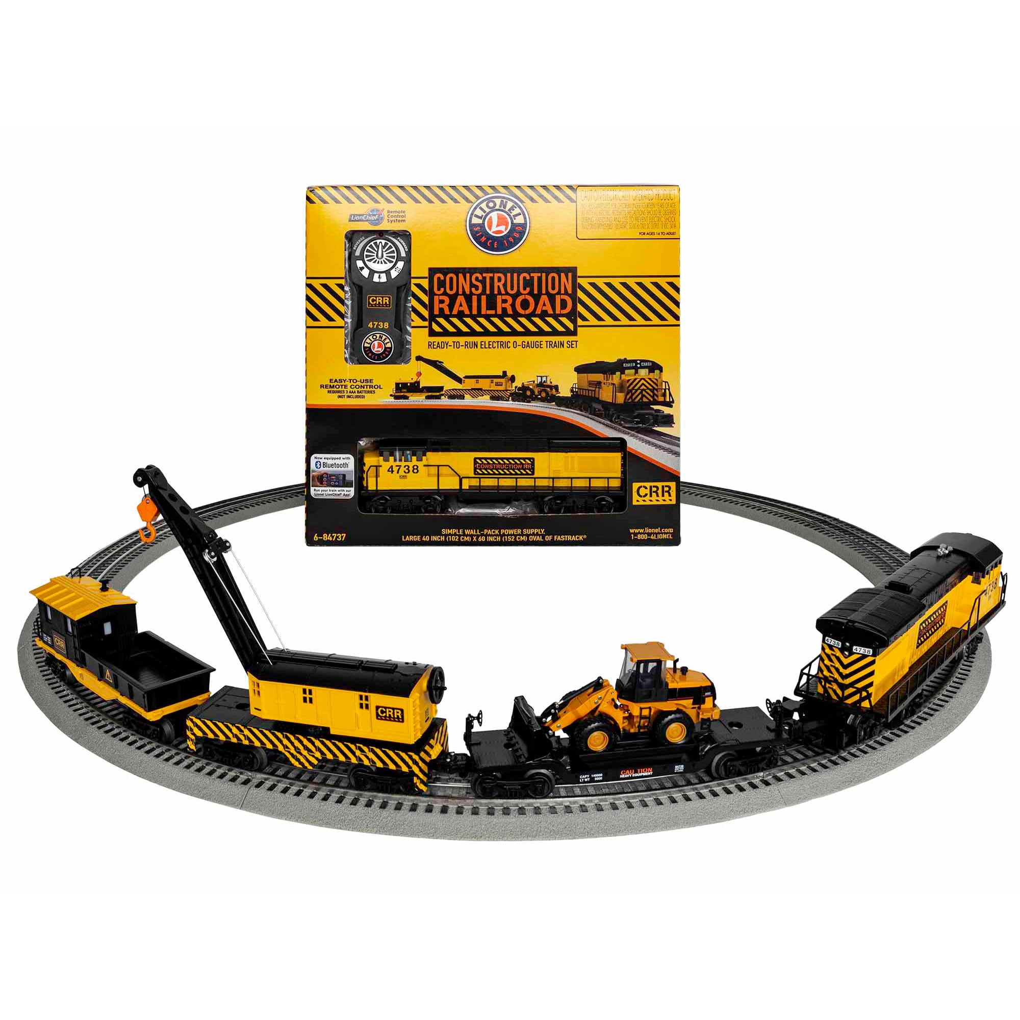 Lionel Construction Railroad Lion Chief Train Set with Working Crane ...
