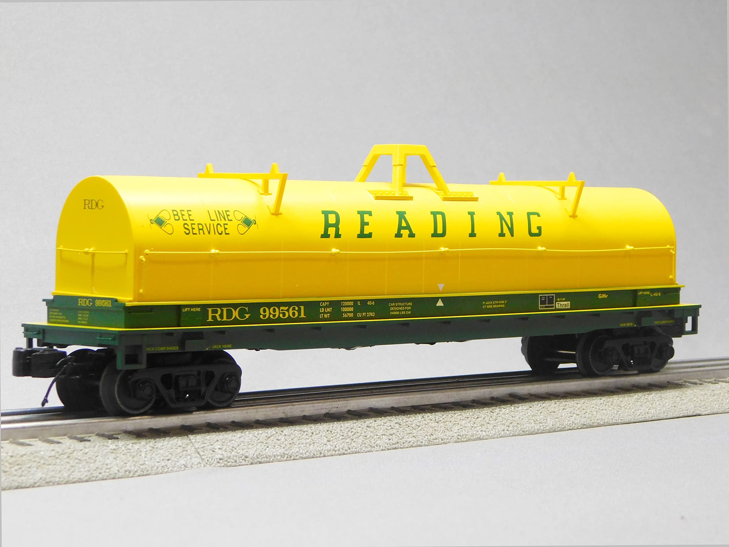 Lionel Reading Coil CAR #99561 Covered Gondola w/Removable Coil Load O ...