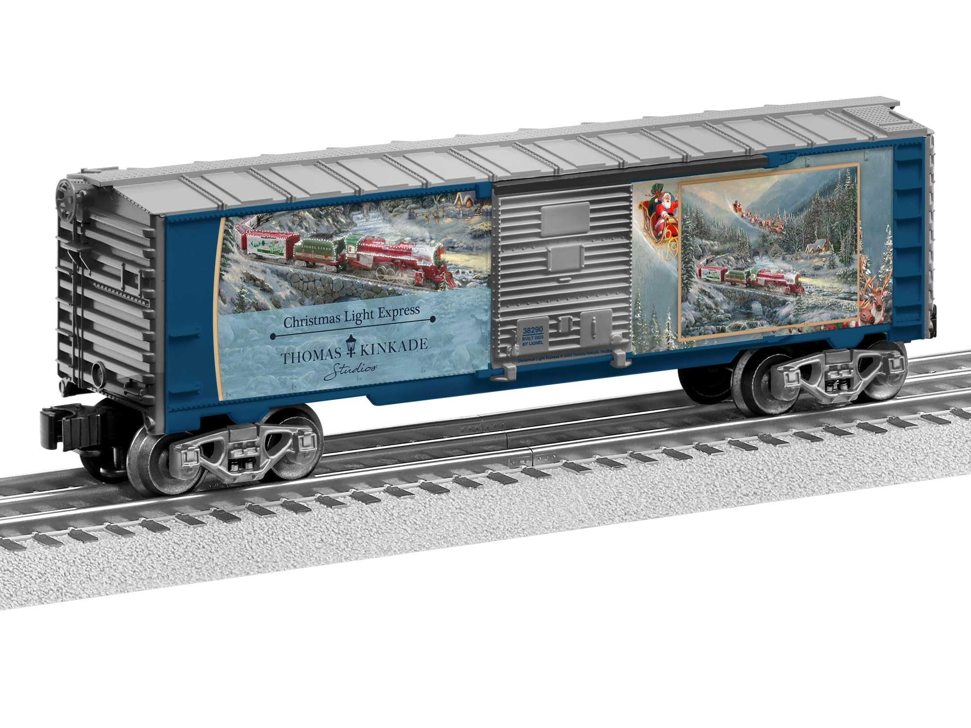 Lionel Thomas Kinkade Christmas Light Express MUSA O Gauge Model Train Boxcar - Walmart.com