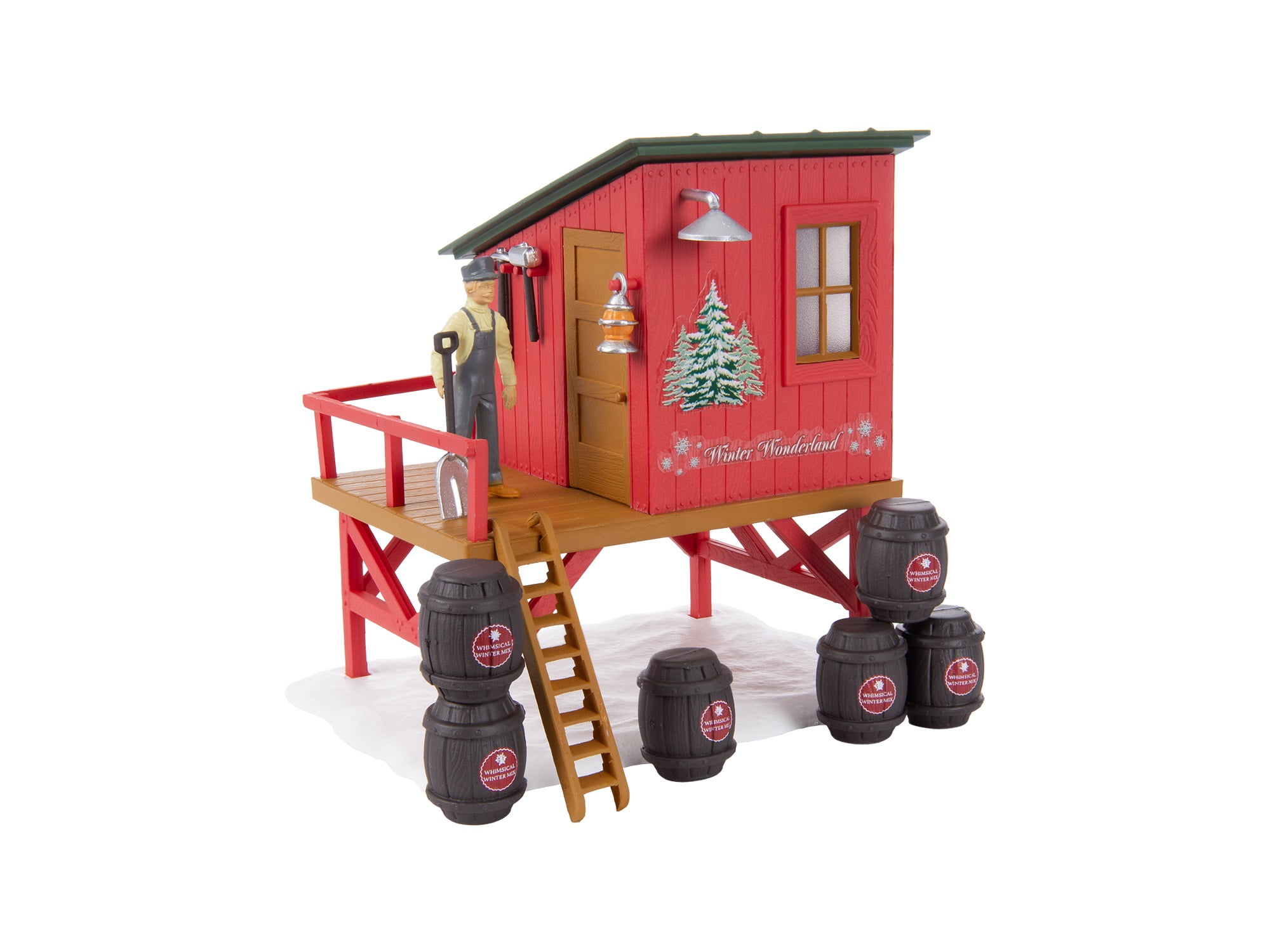 Free Shipping! Lionel Winter Wonderland Seven Piece Shed with Barrels ...