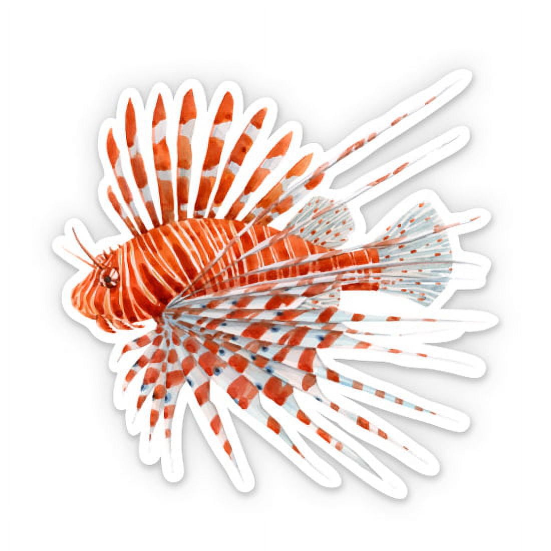 Lionfish - 12" Vinyl Sticker Waterproof Decal - Walmart.com