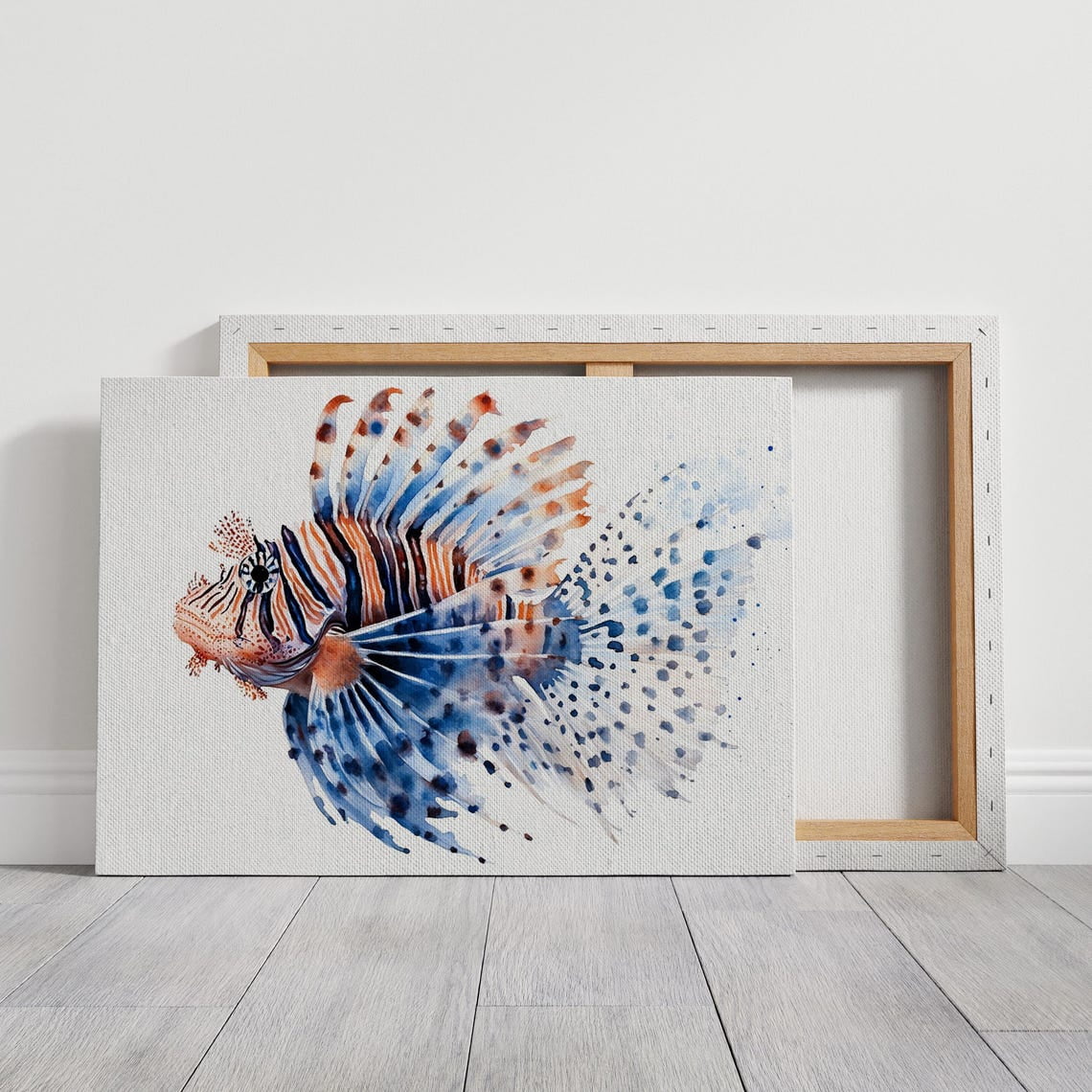 Lionfish Watercolor Wall Art – Tropical Ocean Fish Print, Coastal ...