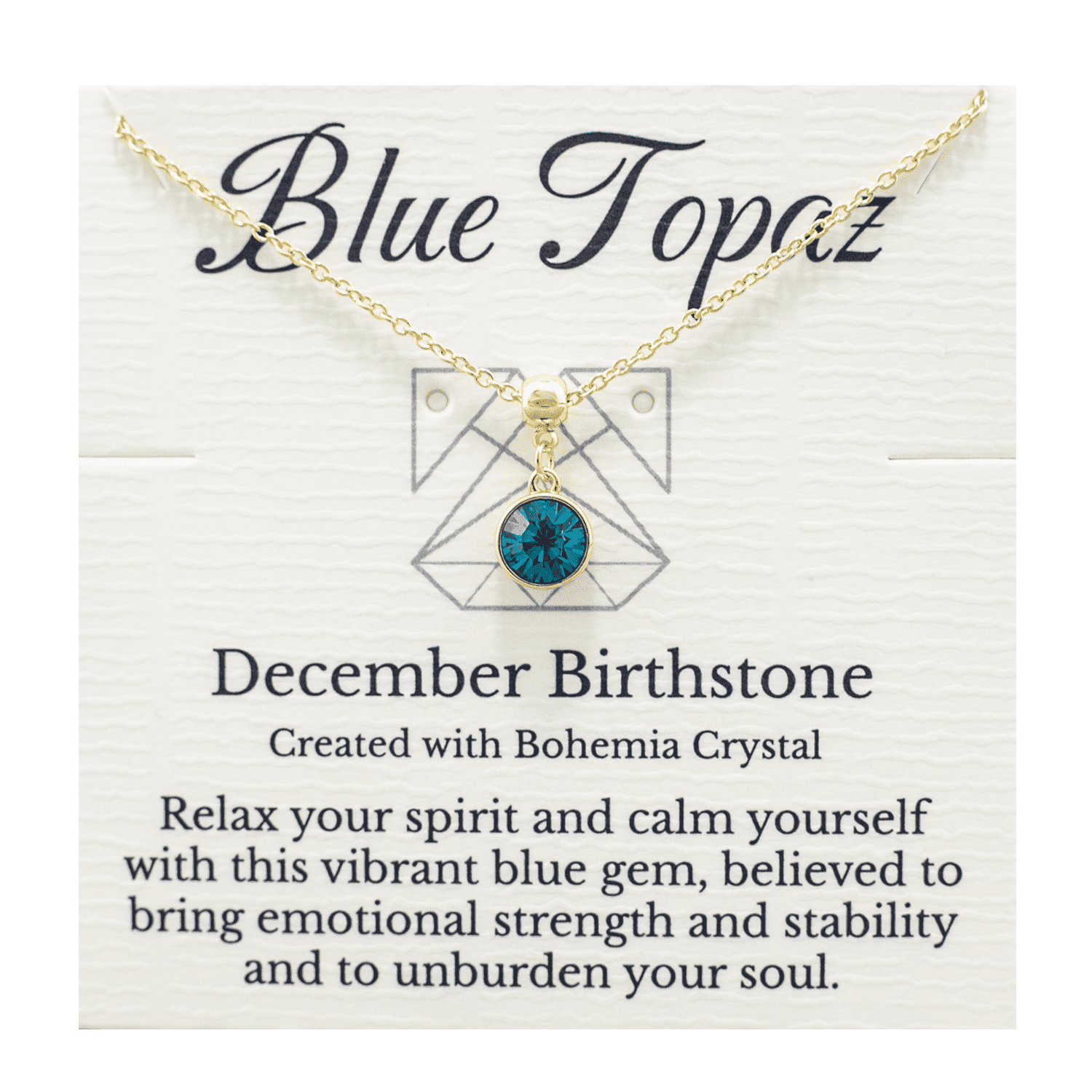 Lionhead Jewelry December Birthstone Teal Blue Topaz Bohemian Crystal ...