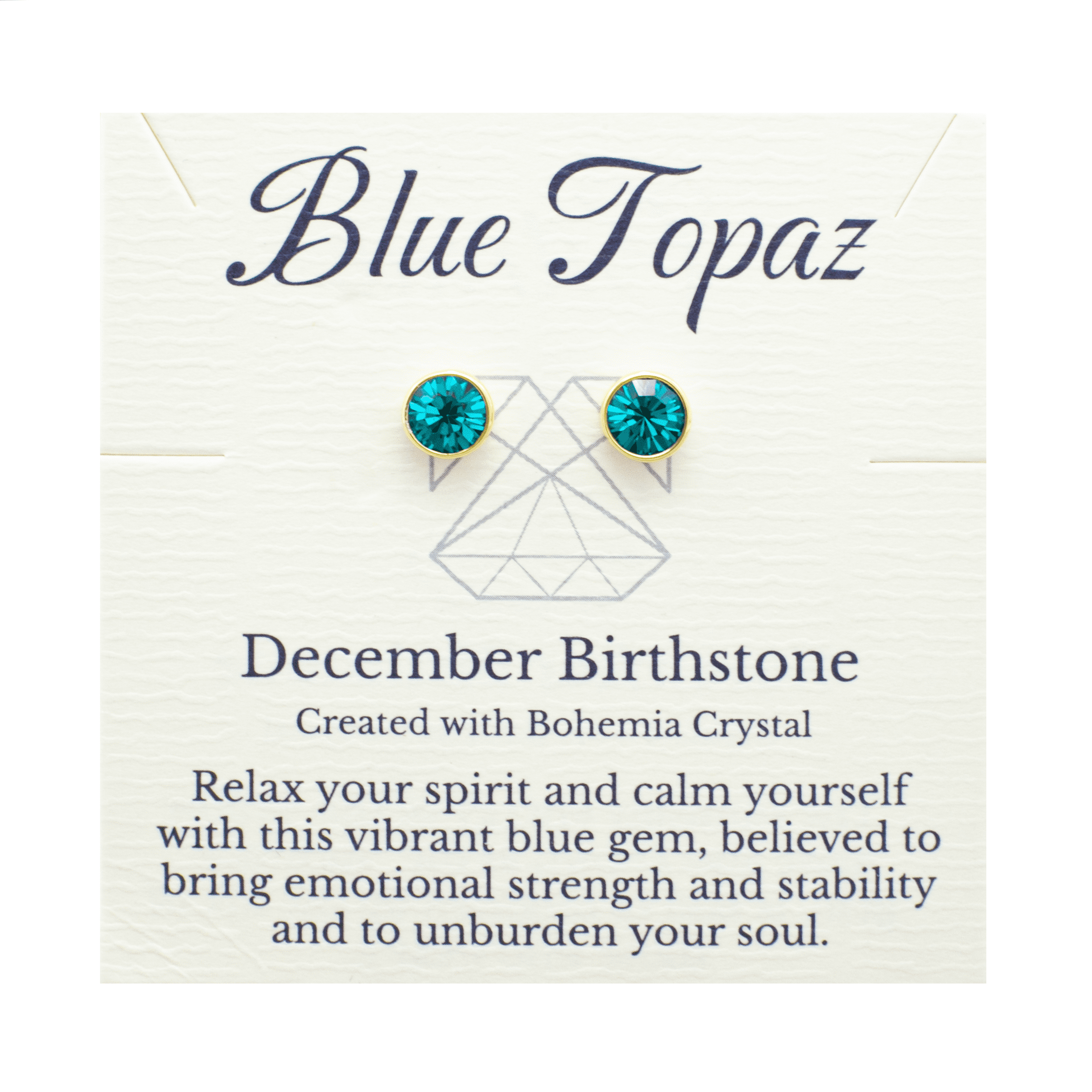 Lionhead Jewelry December Birthstone Blue Bohemian Crystal Blue Topaz ...