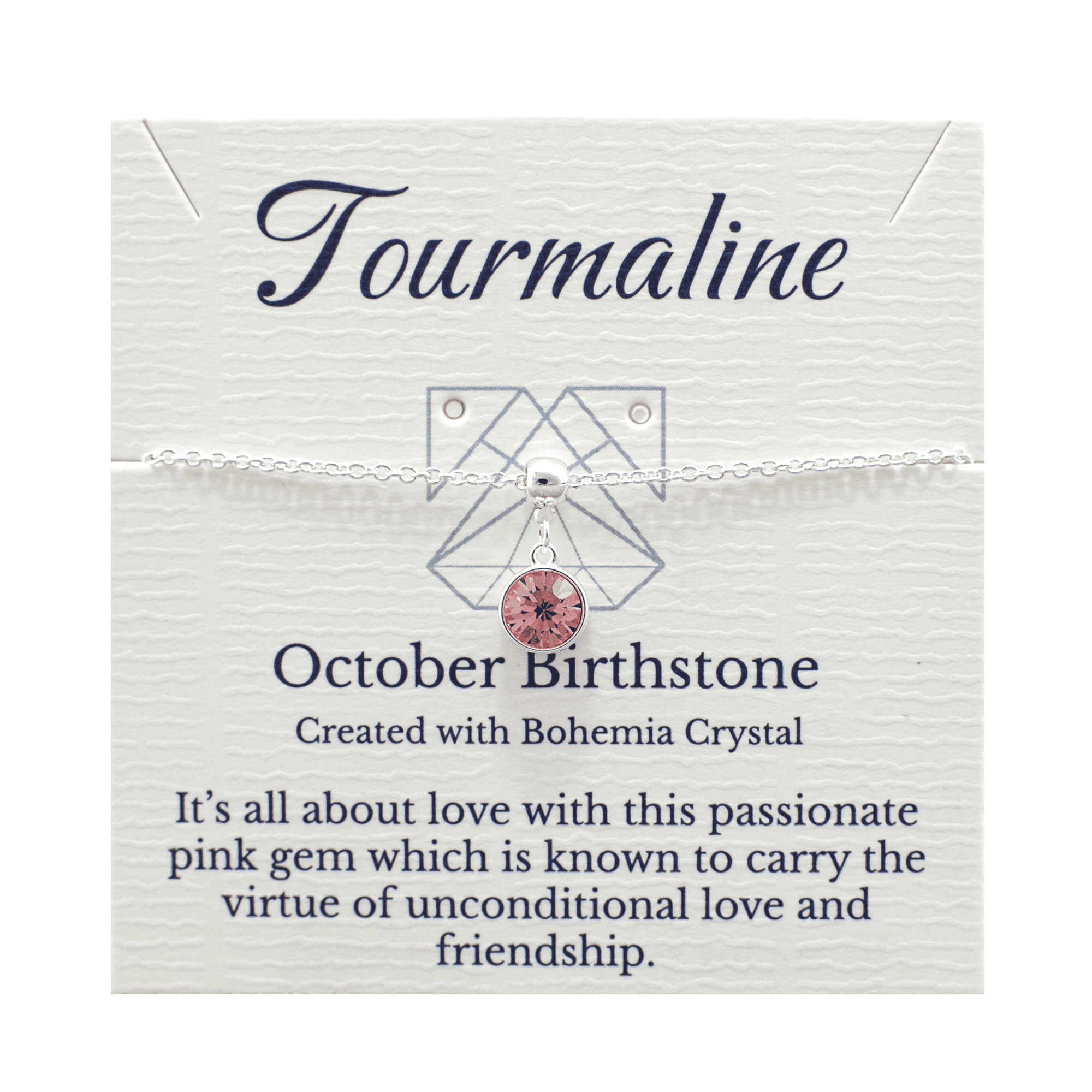 Lionhead Jewelry October Birthstone Pink Bohemian Crystal Tourmaline ...