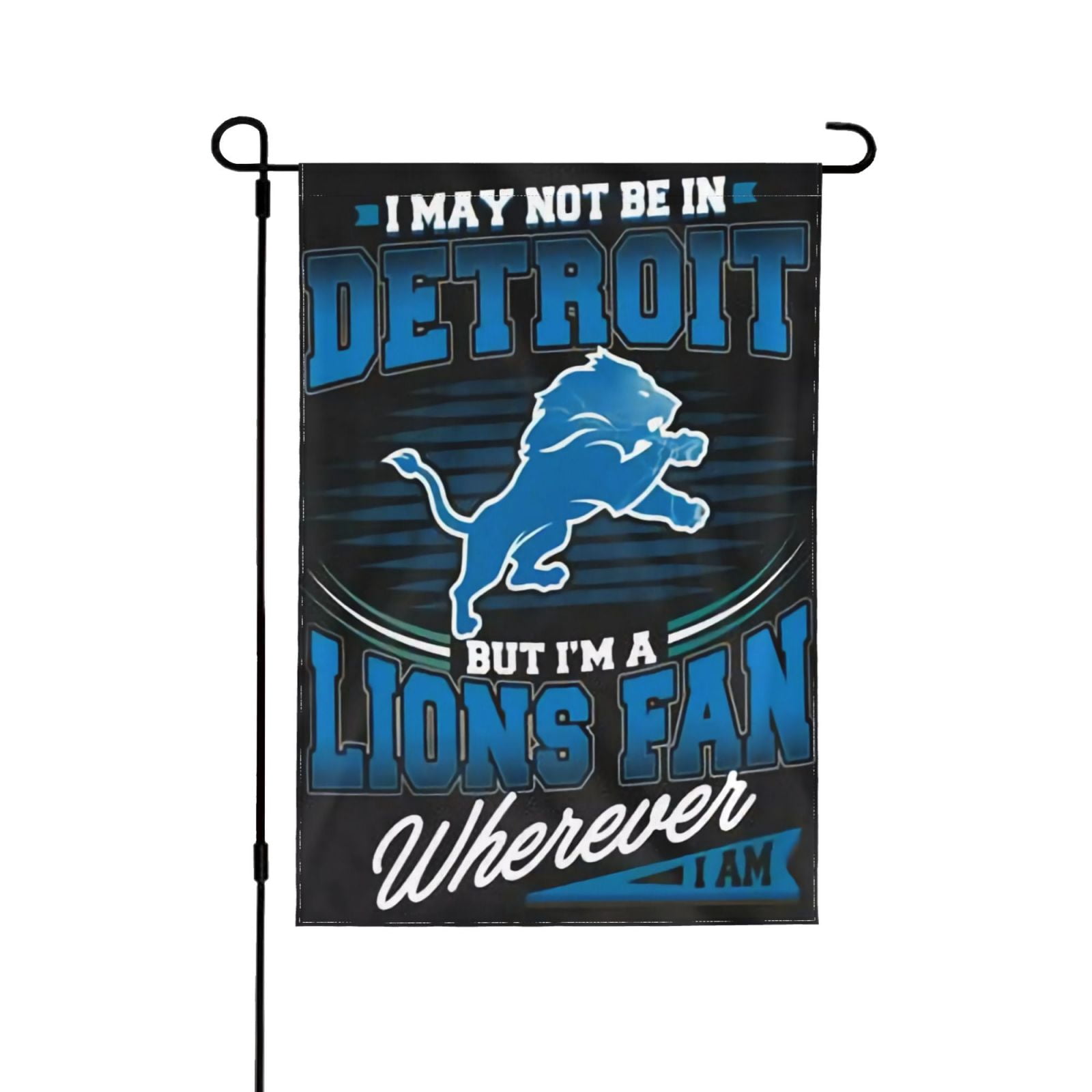 Lions Courtyard Garden Flag Football Team Fans Audience Flag Double ...