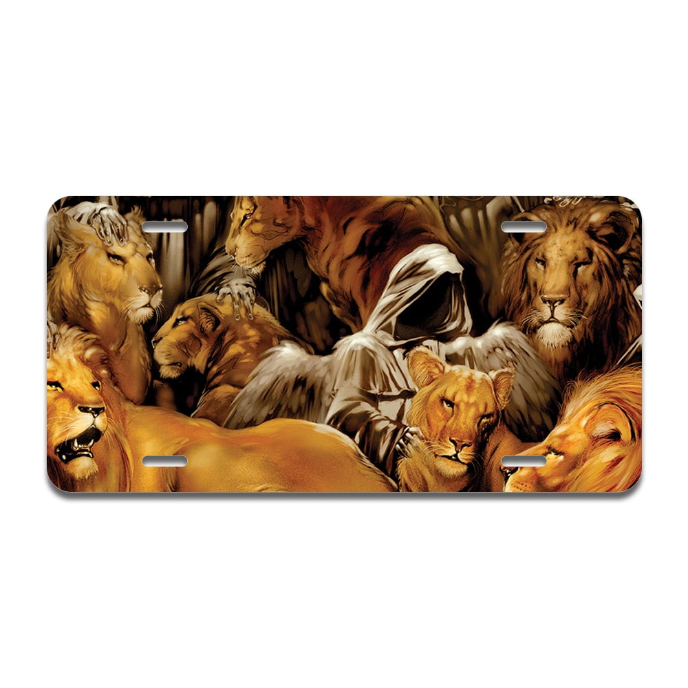 Lions Den Aluminum License Plate| License Plate 12" X 6" Fits Any Car ...