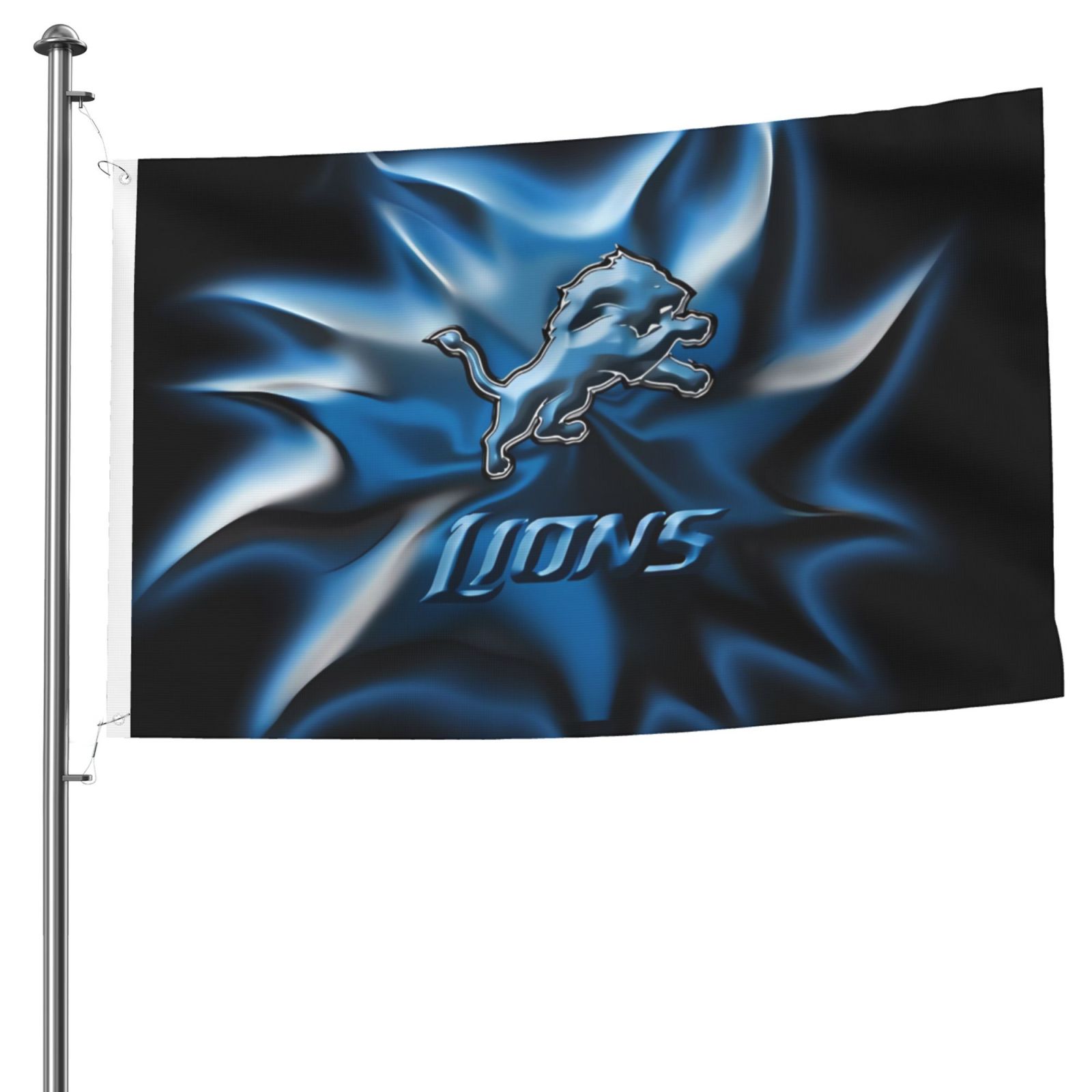 Lions Football Sport Fans Double Two Sided House Flag 5X8FT，Welcome Decorations Garden Flag ...