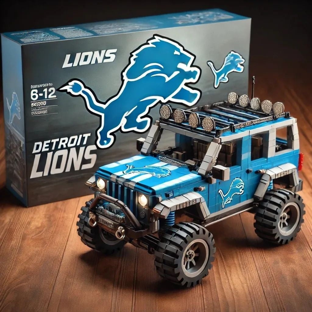 Lions Football Team Building Blocks Toy,3D Bricks Model Car Durable ...