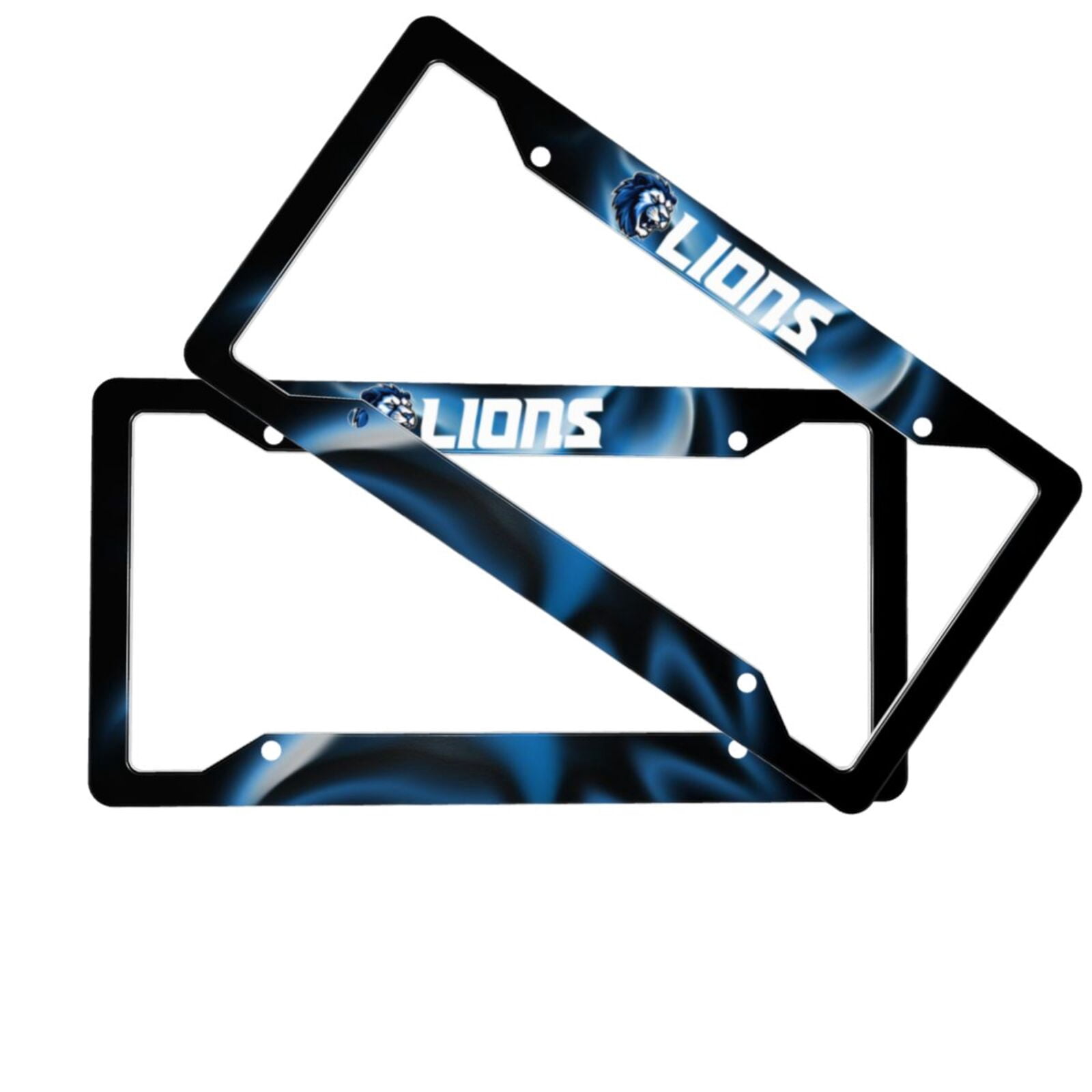 Lions License Plate Frames Cover Aluminum Four-Hole License Plate Frame ...