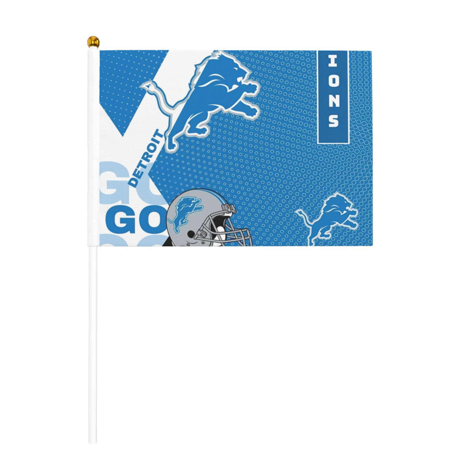 Lions Logo Printing Handheld Flag 6 Piece 5.5x8.2in Double Sided Match ...
