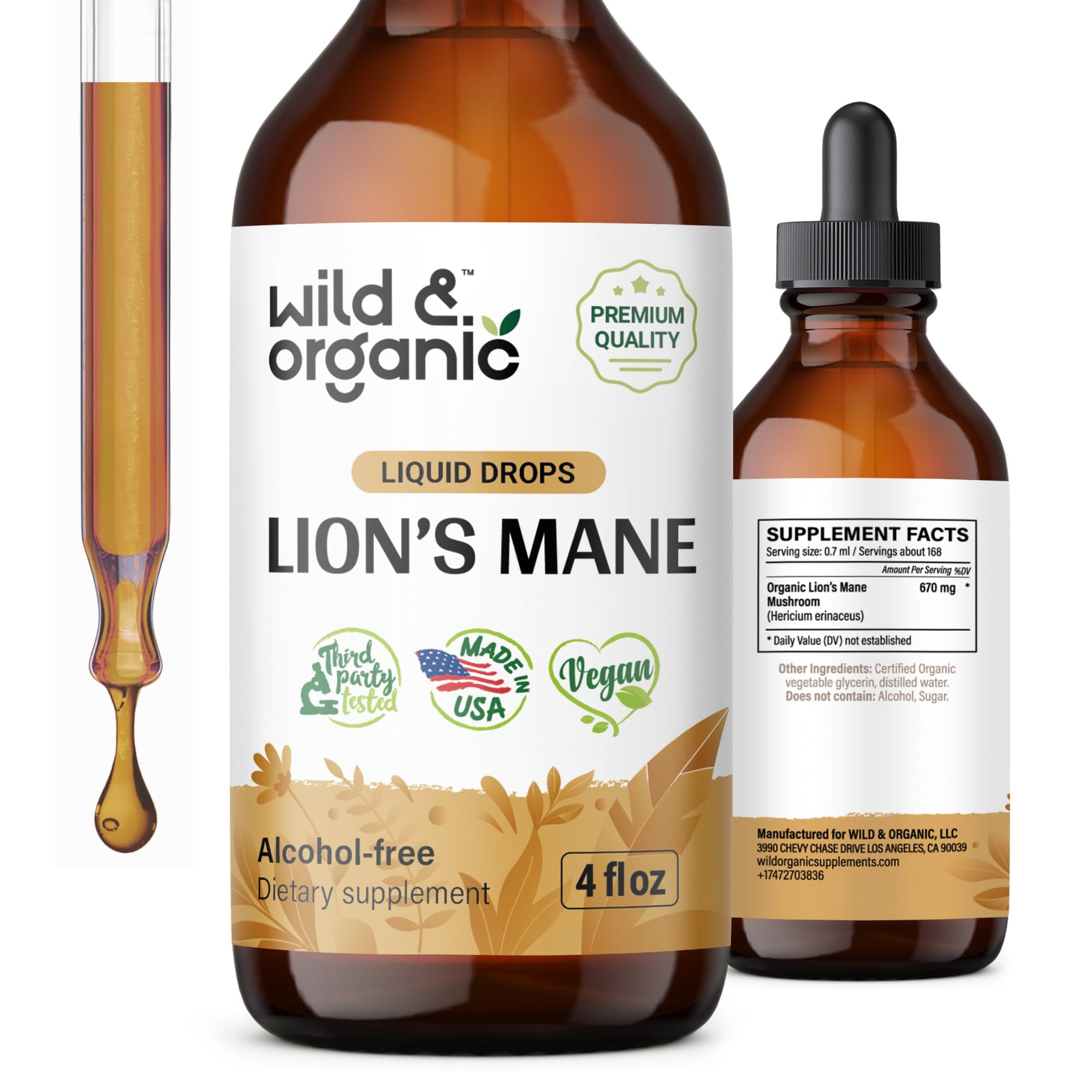 Lions Mane Liquid Extract - Organic Lions Mane Mushroom Supplement ...