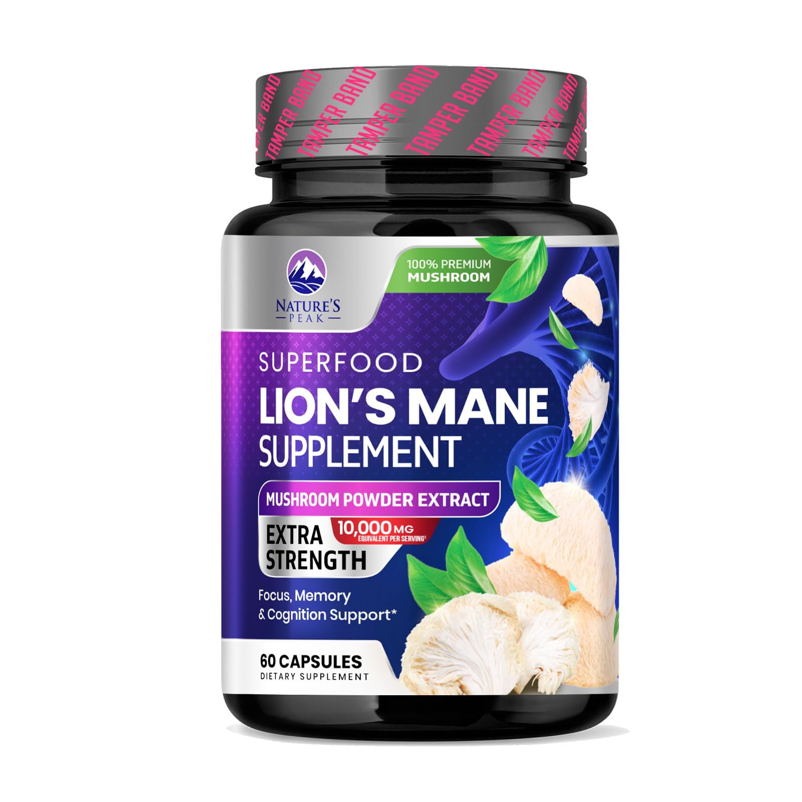 Lions Mane Supplement Mushroom Capsules 10,000mg, Lions Mane Mushroom ...