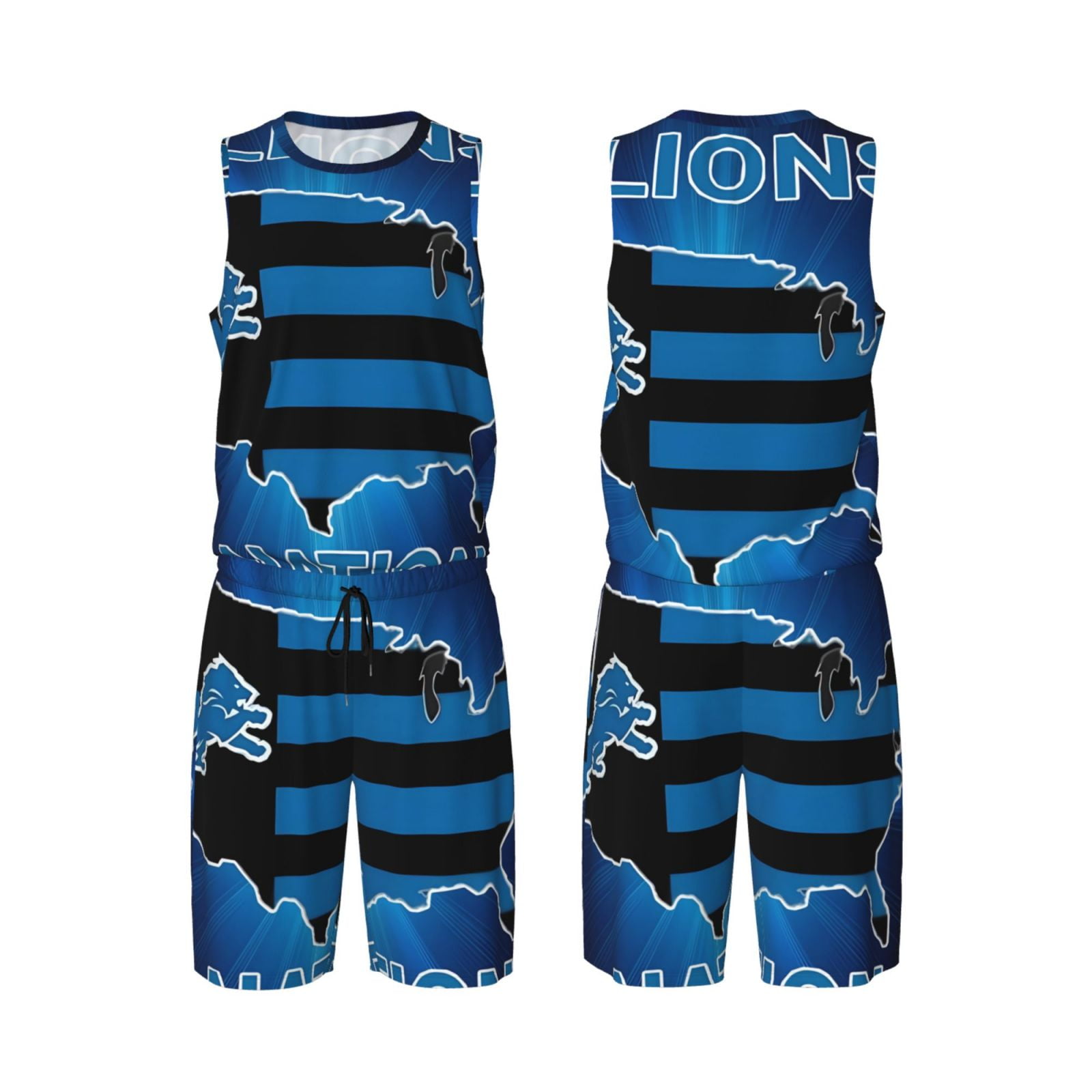 Lions Men’s Basketball Uniform Set Men Basketball Jersey and Shorts ...