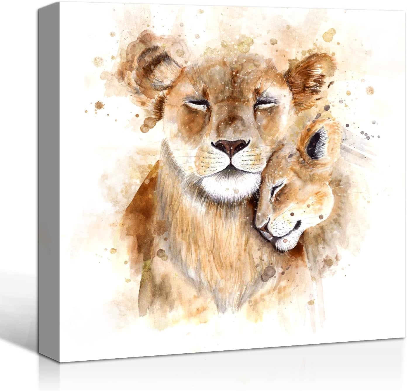 Lions Pictures Colorful Artistic Paintings Wild Animal Posters Retro ...