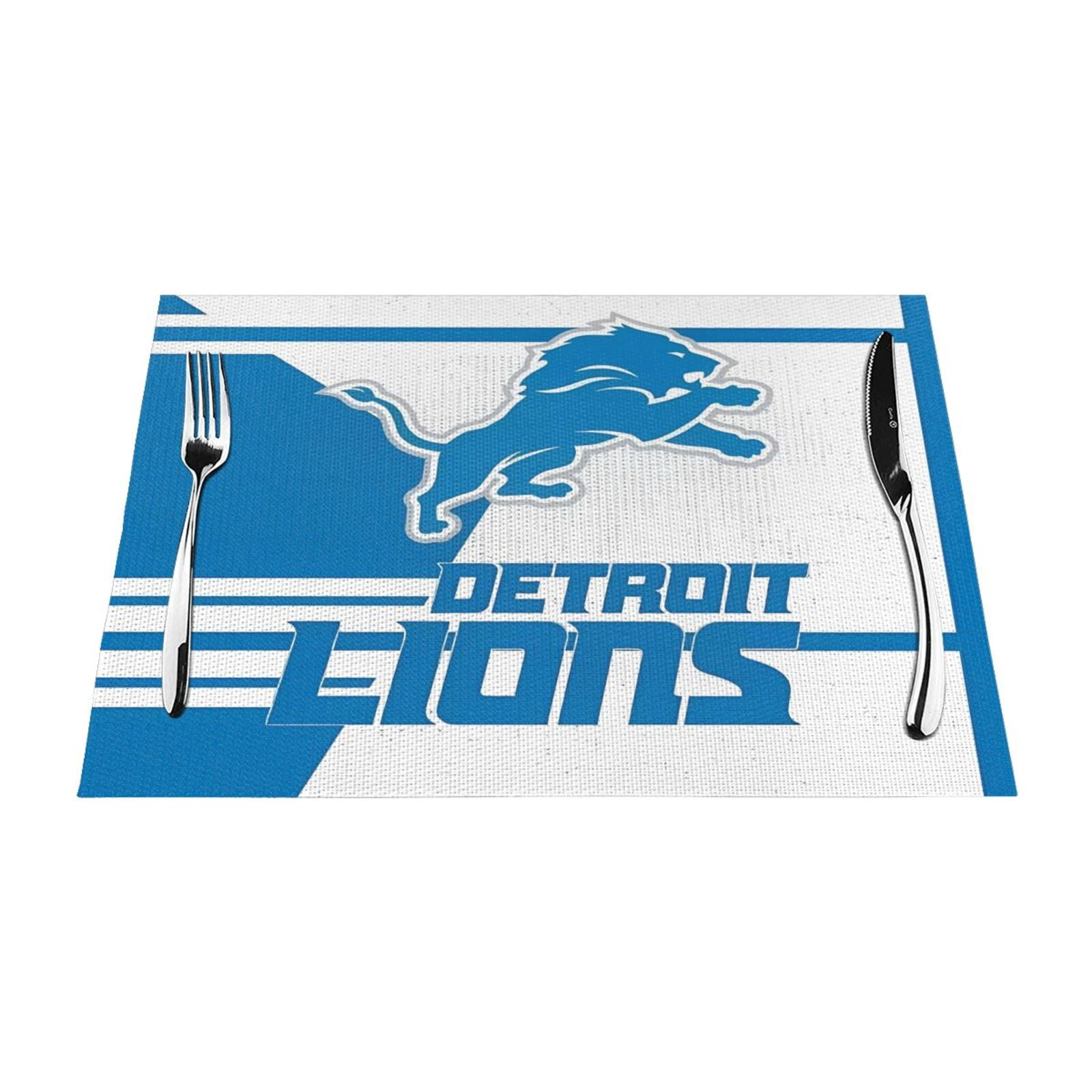 Lions Team Pvc Woven Placemat 12x18in (1 Piece Pack, 4 Piece Pack, 6 ...