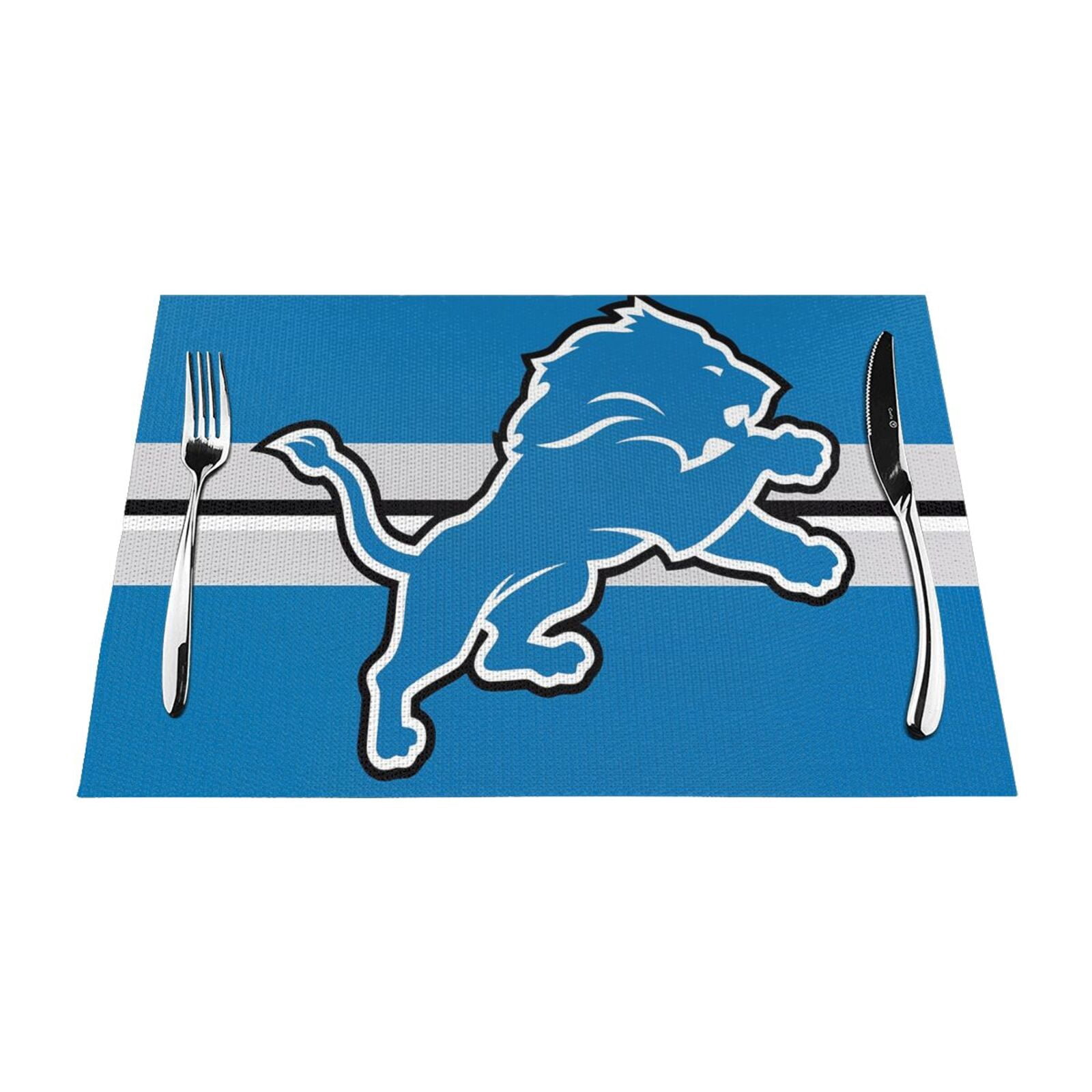 Lions Team Pvc Woven Placemat 12x18in (1 Piece Pack, 4 Piece Pack, 6 ...