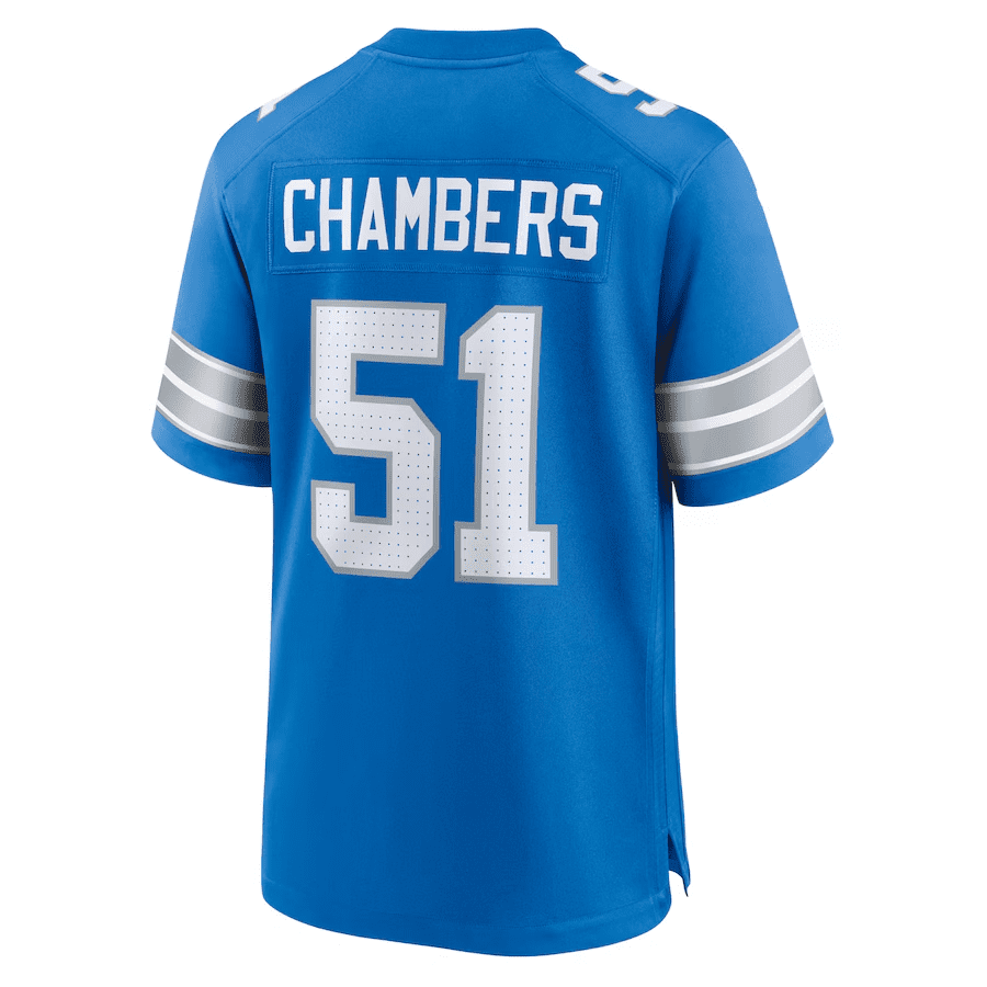 Lionss Men's Home Limited Steele Chambers#51 Fans short sleeve Game ...