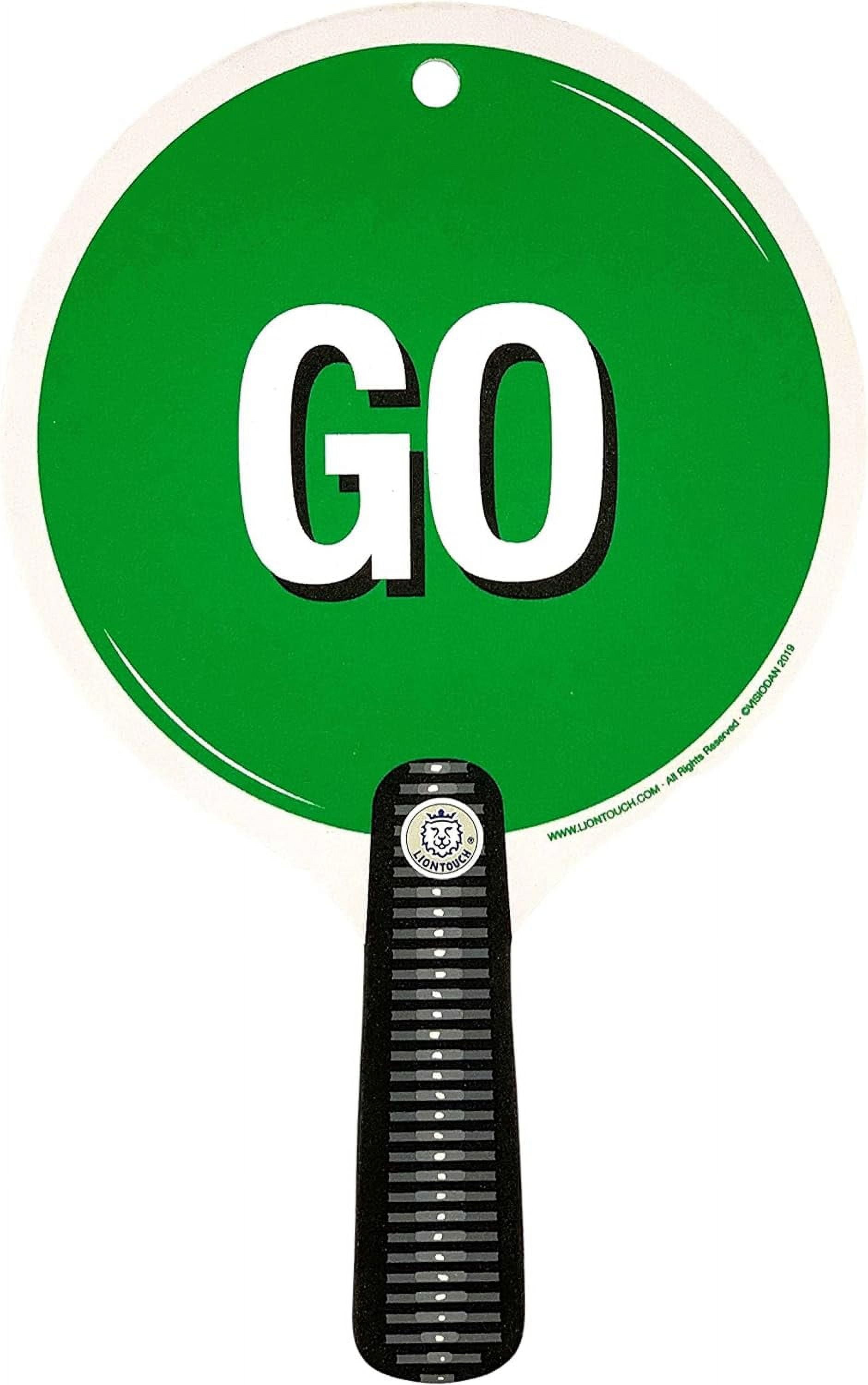 Liontouch Double Sided Stop & Go Sign, Red & Green – 8.9 x 5.5 inches ...