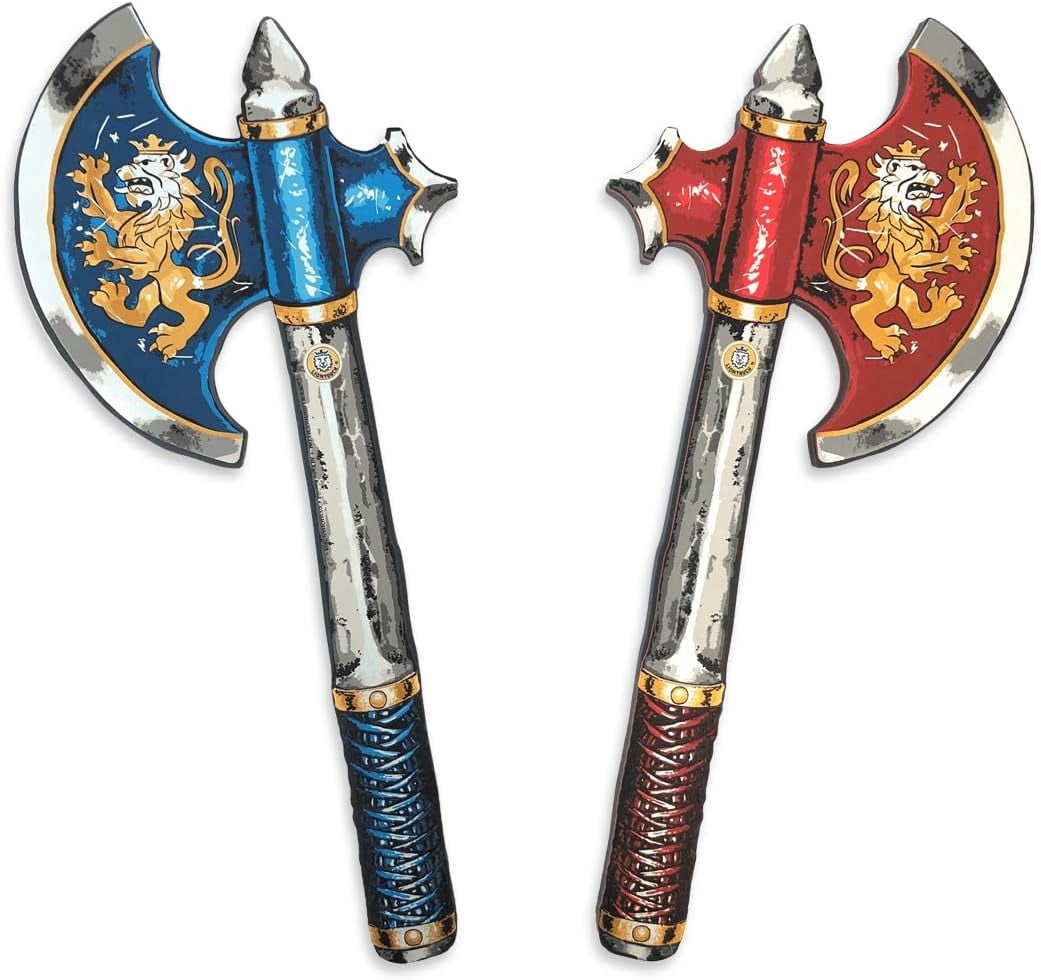 Liontouch - Noble Knight Foam Axes, Blue/Red - Age 3-8 Years | Medieval ...