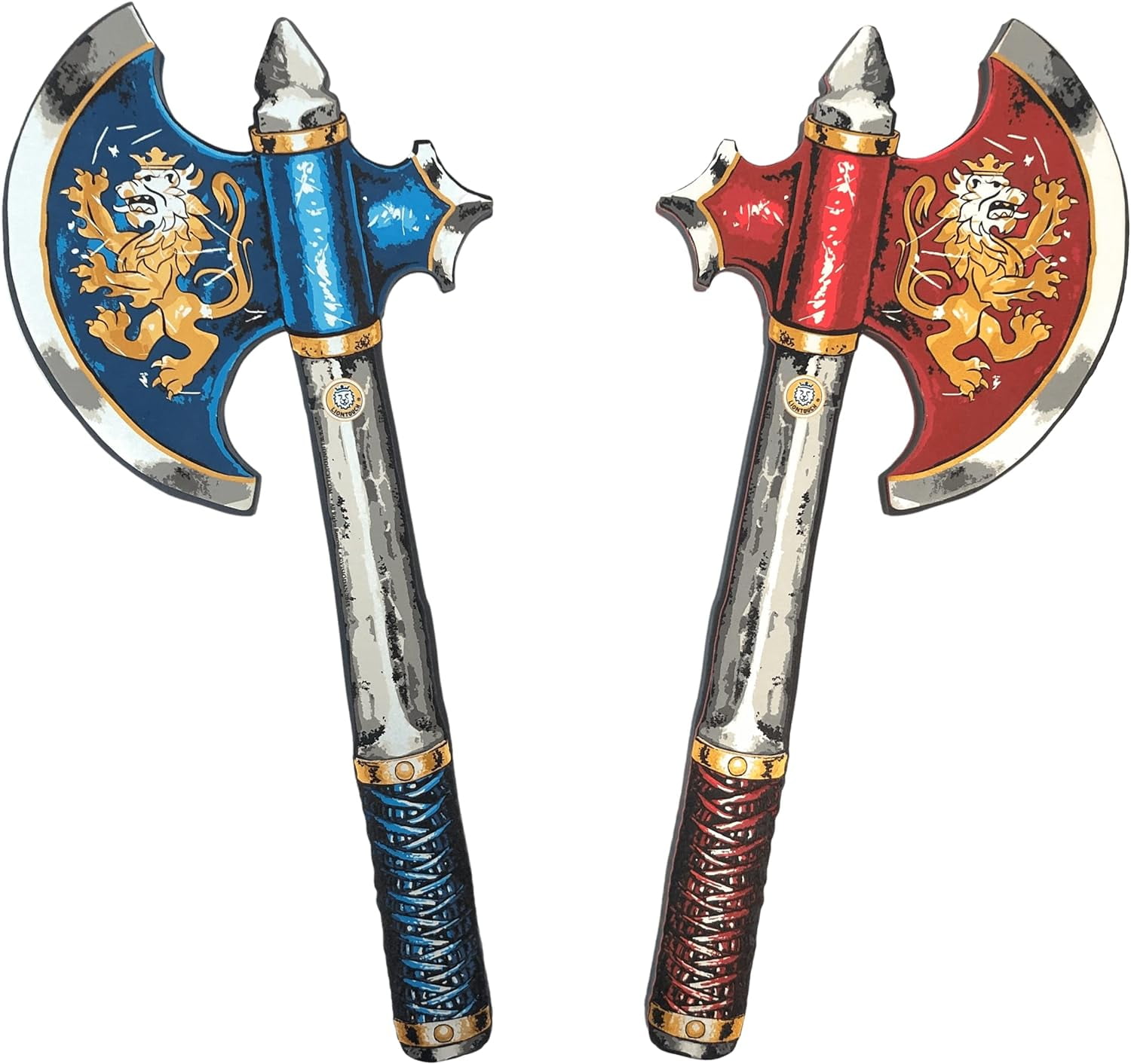 Liontouch Noble Knight Axes for Kids, Blue & Red | Medieval Pretend ...