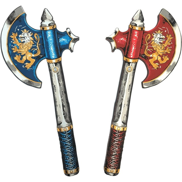 Liontouch Noble Knight Axes for Kids, Blue & Red | Medieval Pretend Play Toy Set in Foam for ...