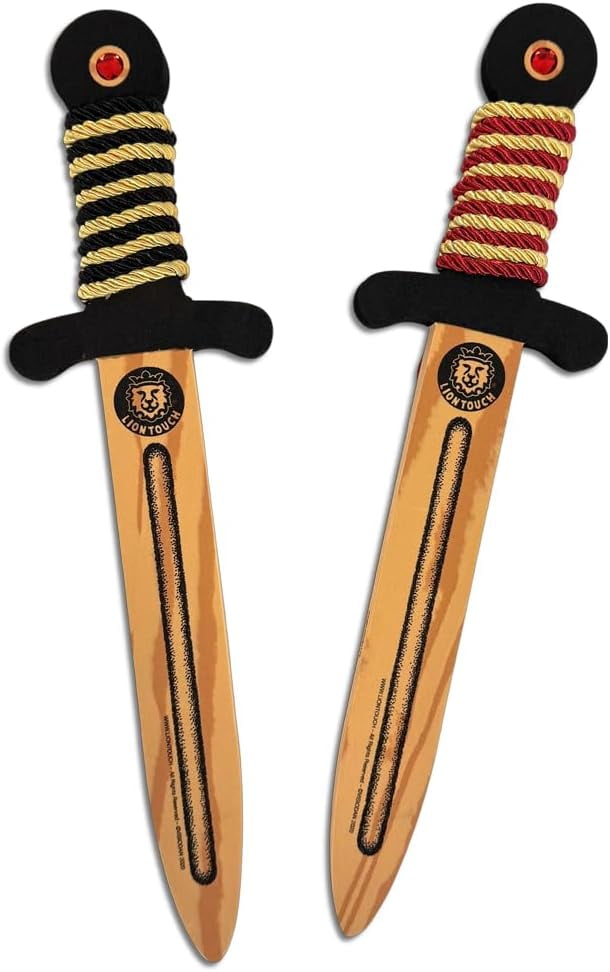 Liontouch - WoodyLion Toy Sword Set, Black & Red - Small Size, Age 3-6 ...