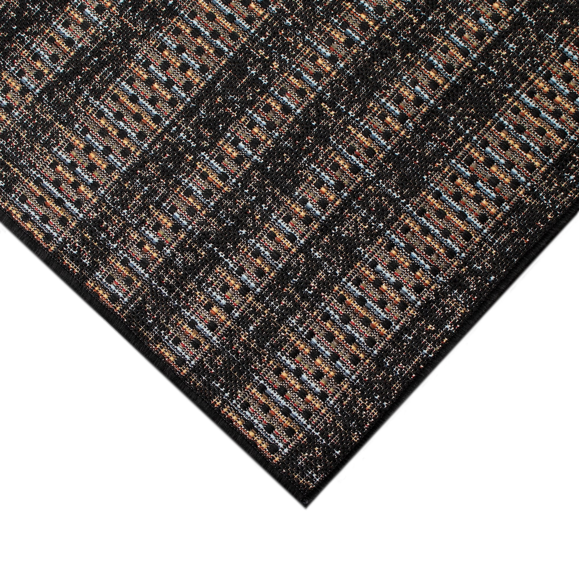 Liora Manne Avena Mosaic Stripe Area Rug Midnight Indoor Outdoor 5x8 ft ...