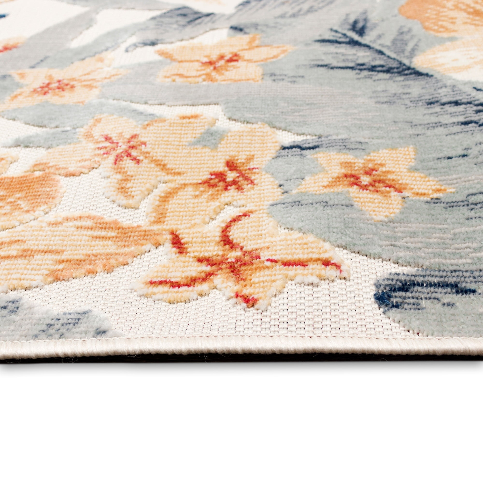 Liora Manne Canyon Tropical Floral Indoor Outdoor Area Rug Ivory ...