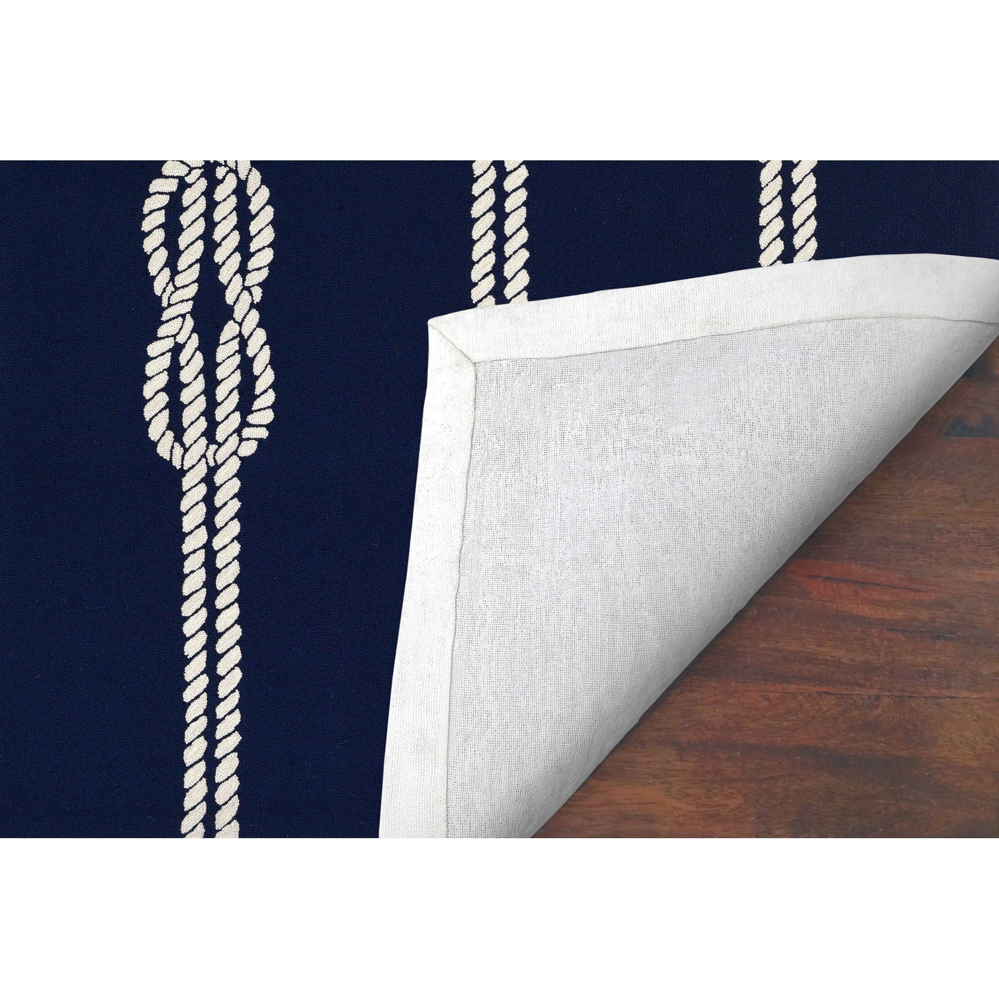 Liora Manne Capri Ropes Indoor Outdoor Rug Navy Weather Resistant High ...