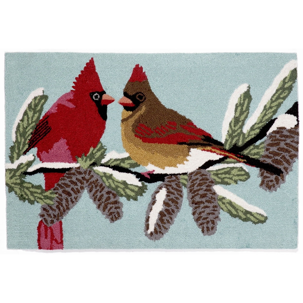 Liora Manne Cardinals Indoor Outdoor Area Rug Sky 80% Polyester 20% ...