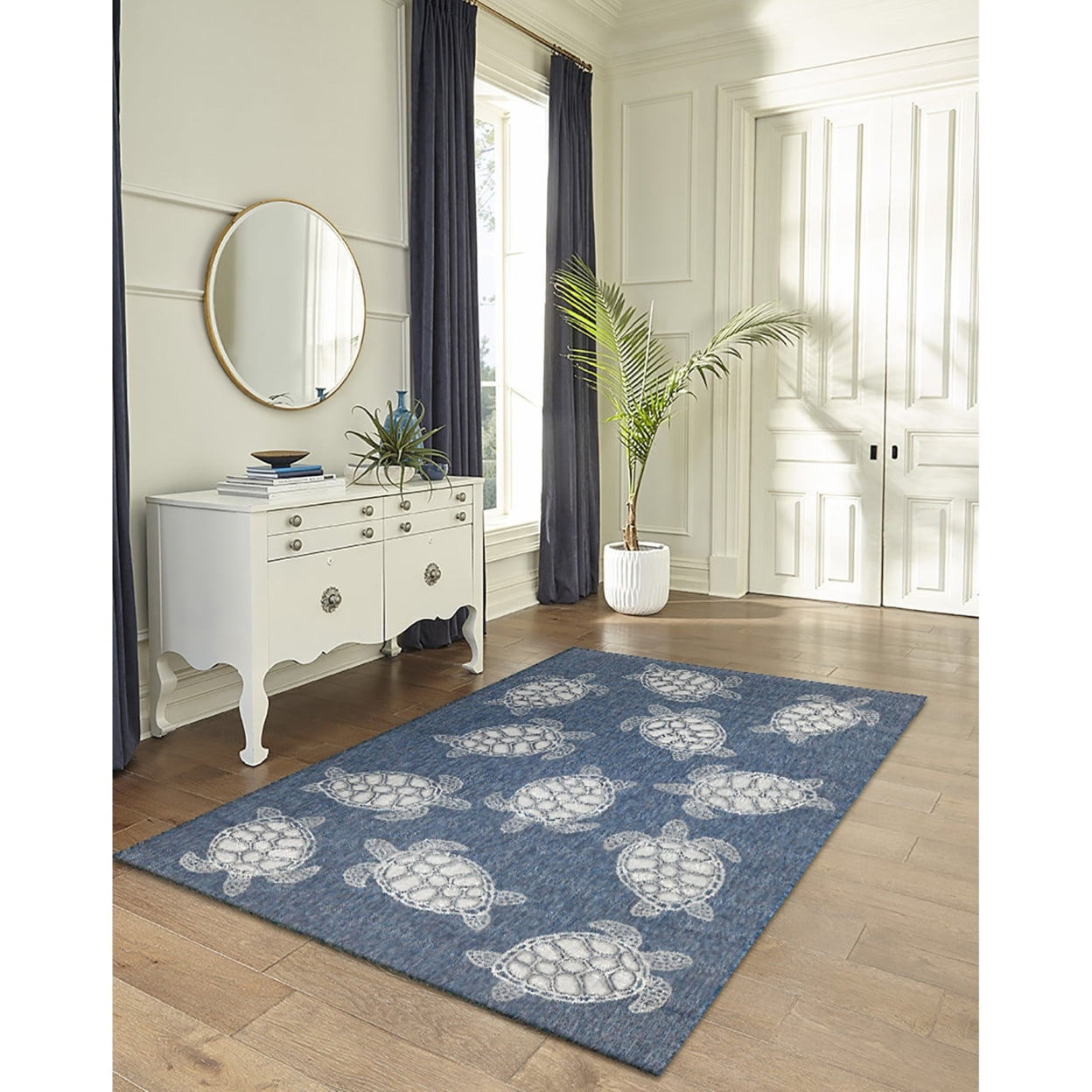 Liora Manne Carmel Indoor Outdoor Area Rug, Sea Turtles, 4' 10" x 7' 6 ...