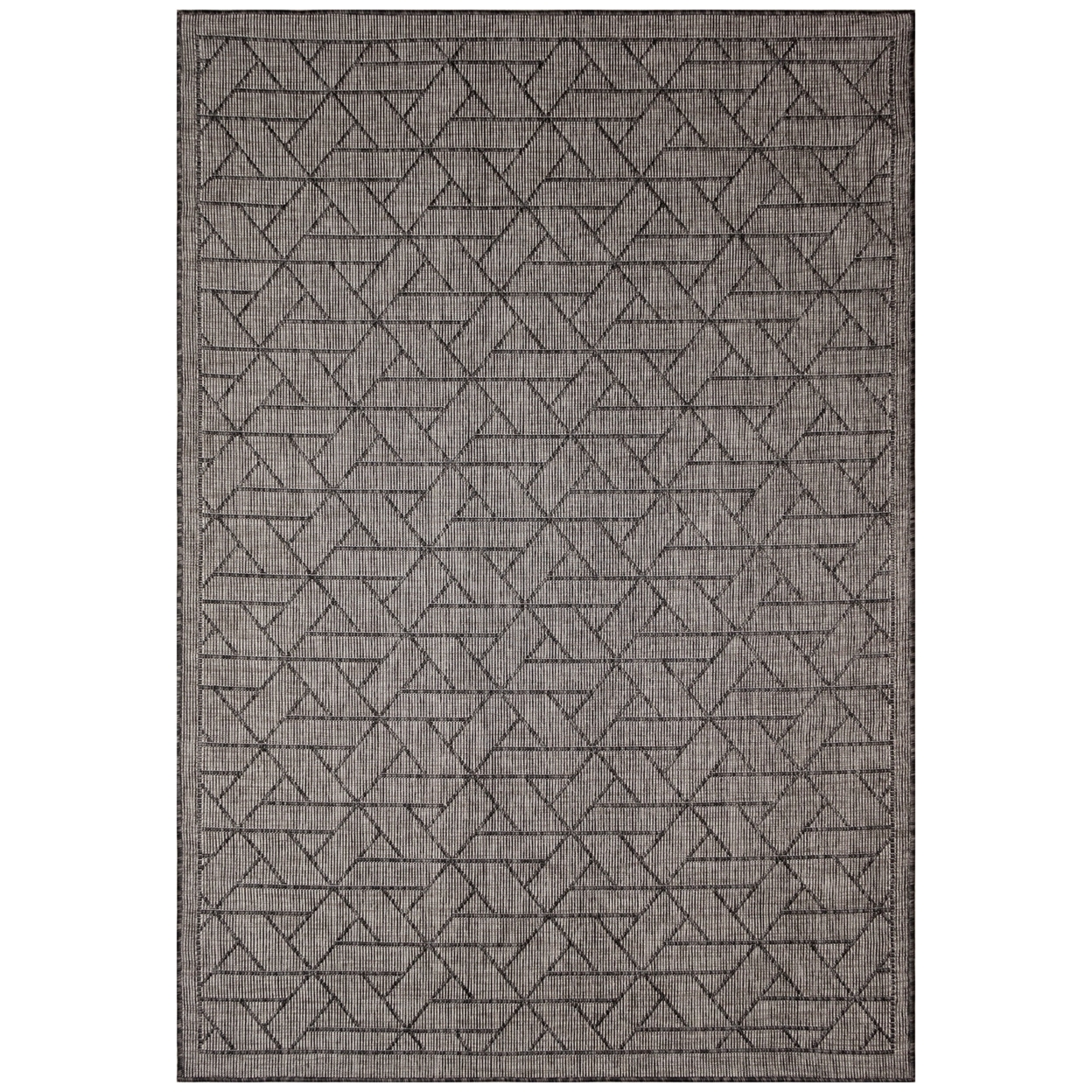 Liora Manne Carmel Pyramid Rug Black Indoor Outdoor 5x8 Power Loomed ...